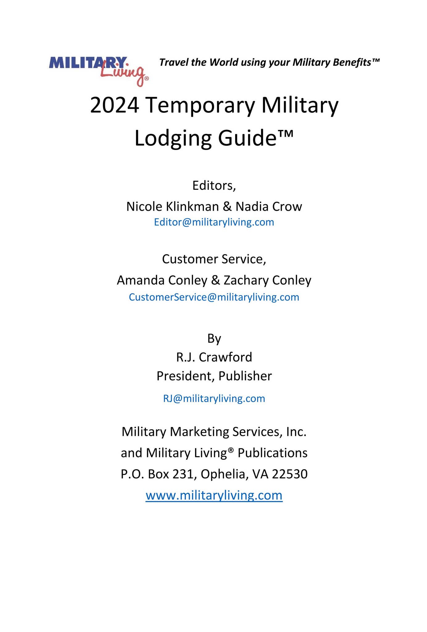 FREE SAMPLE Temporary Military Lodging Guide by MILITARY LIVING ...