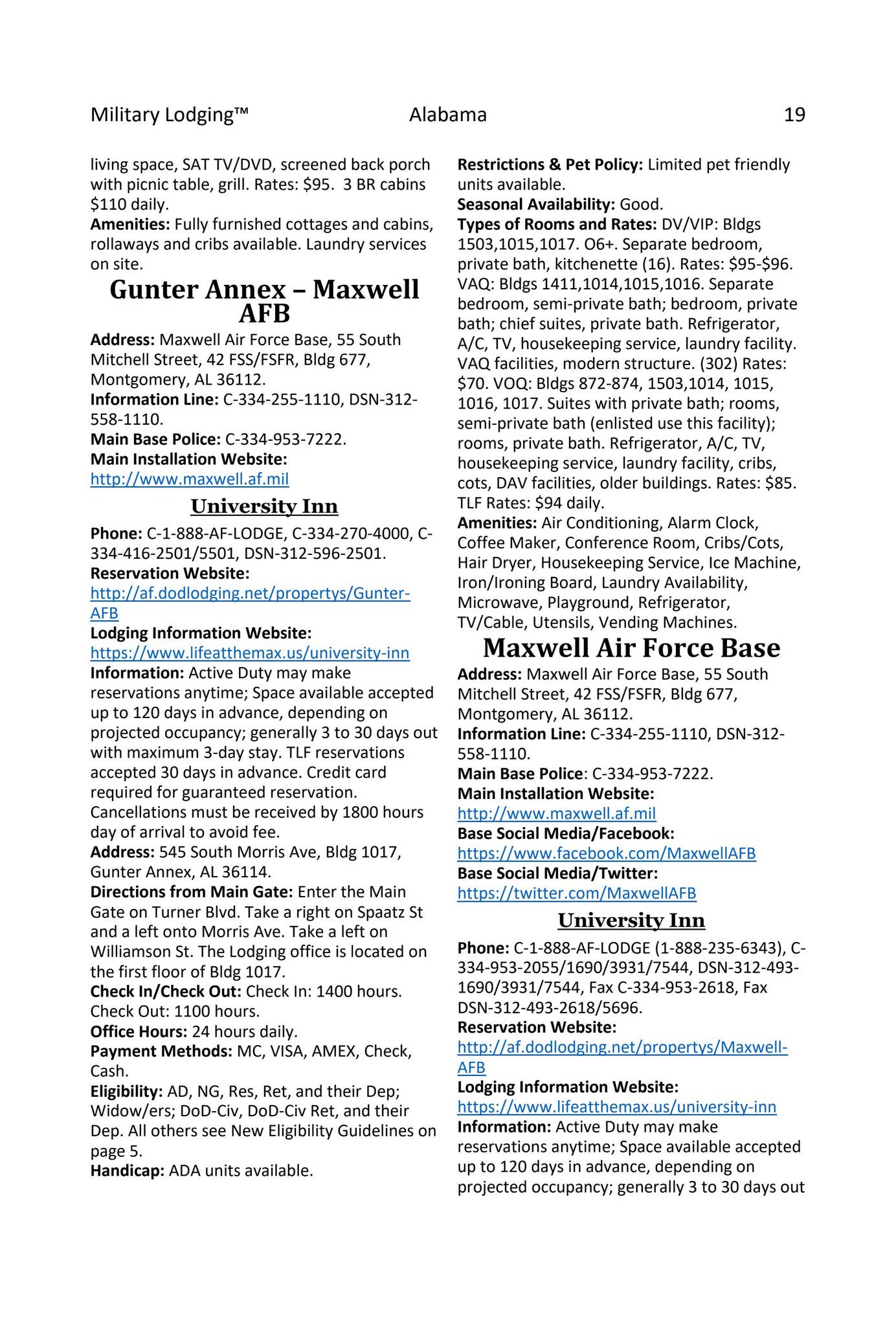 FREE SAMPLE Temporary Military Lodging Guide by MILITARY LIVING ...