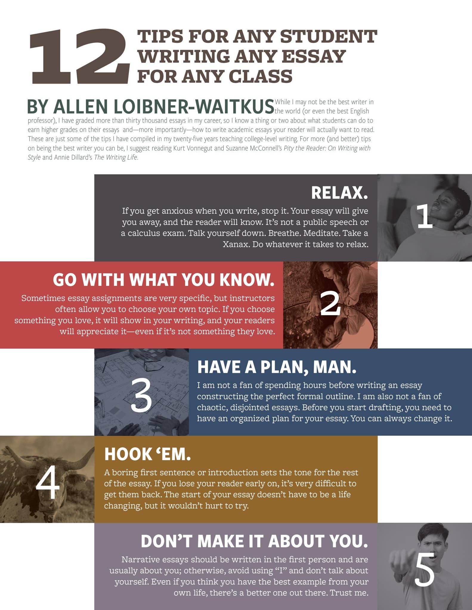 12 Tips for Any Student Writing Any Essay for Any Class by Allen ...
