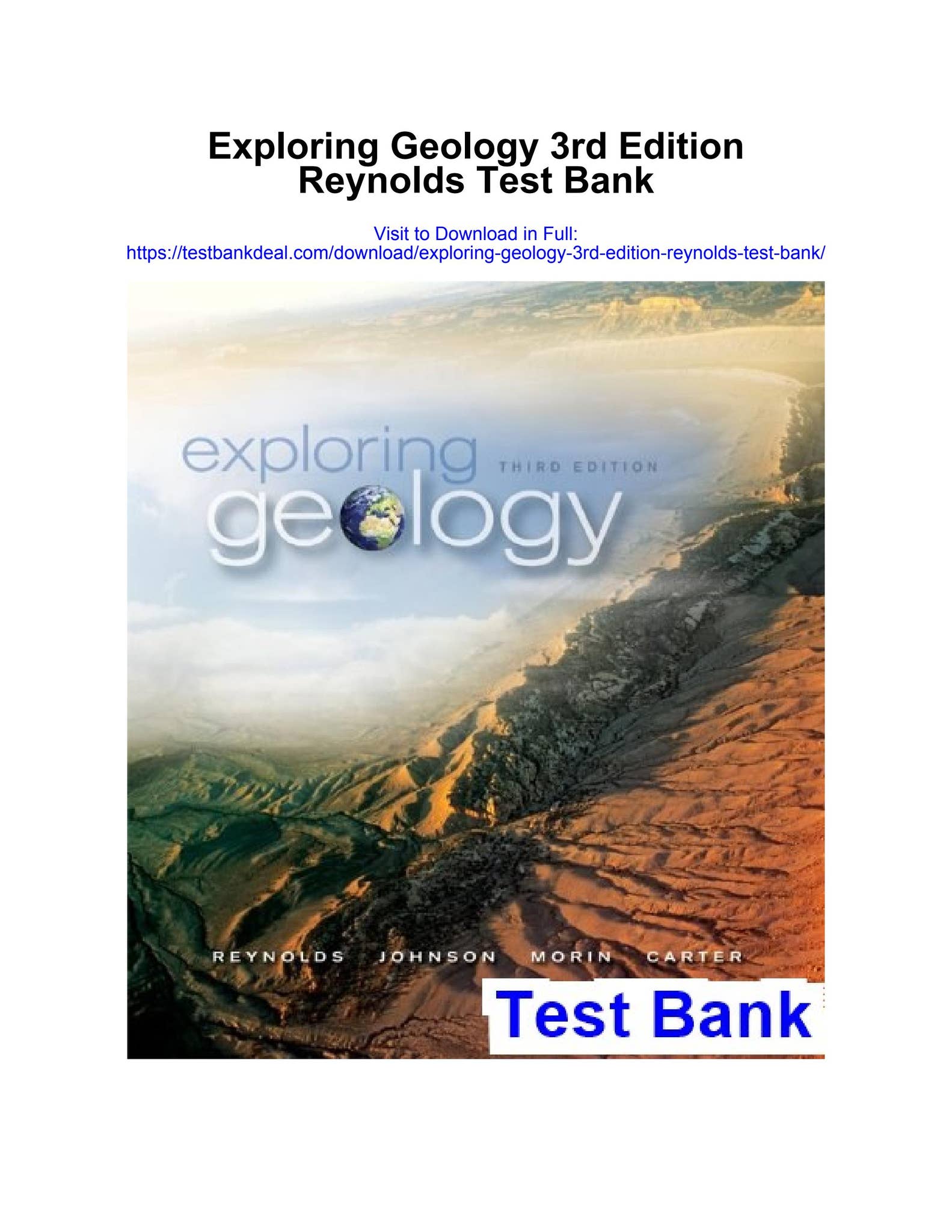 Exploring geology 3rd edition reynolds test bank by edward.ullman103 ... Exploring geology 3rd edition reynolds test bank by edward.ullman103 ...