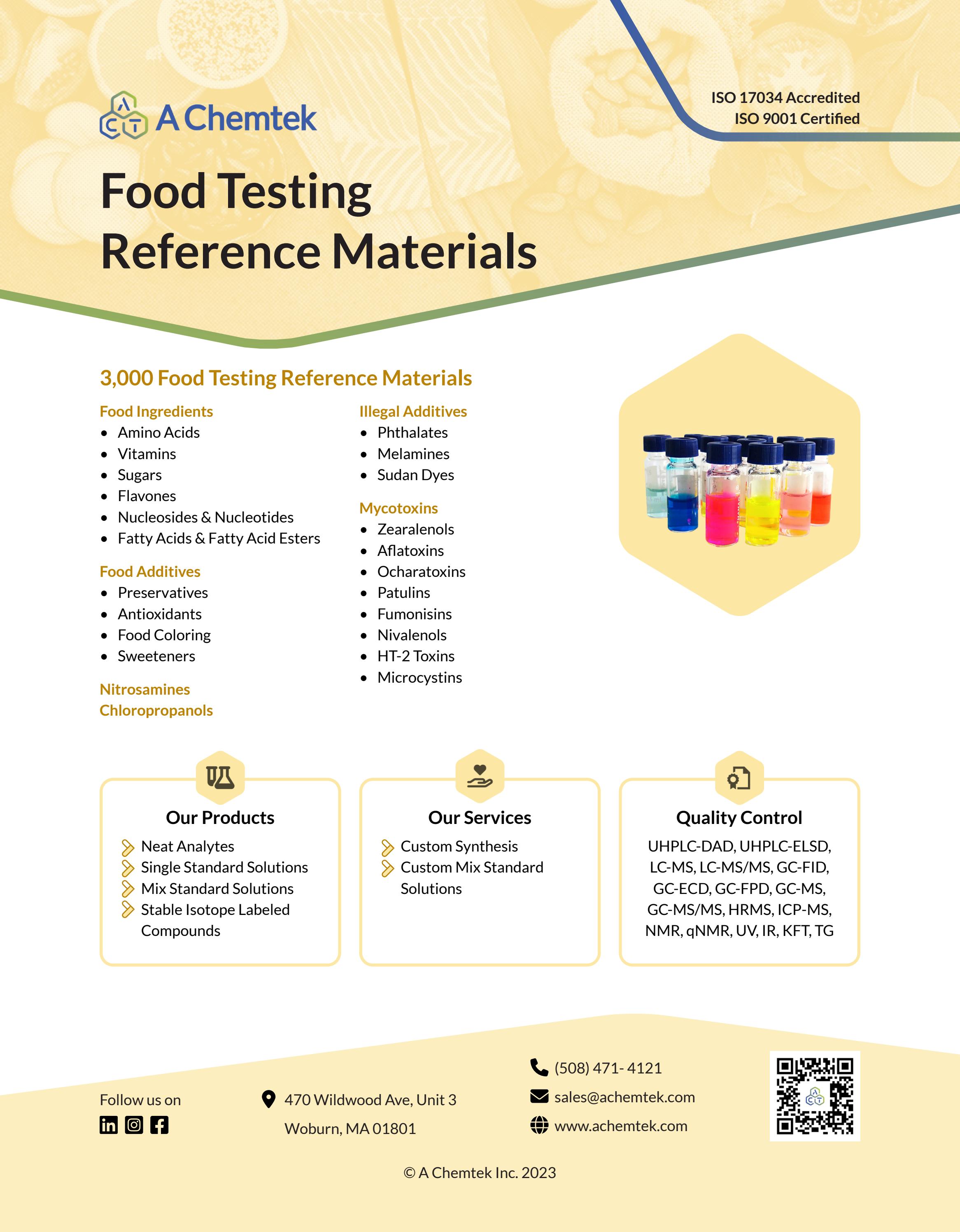 Food Testing Reference Materials by A Chemtek Inc - Issuu