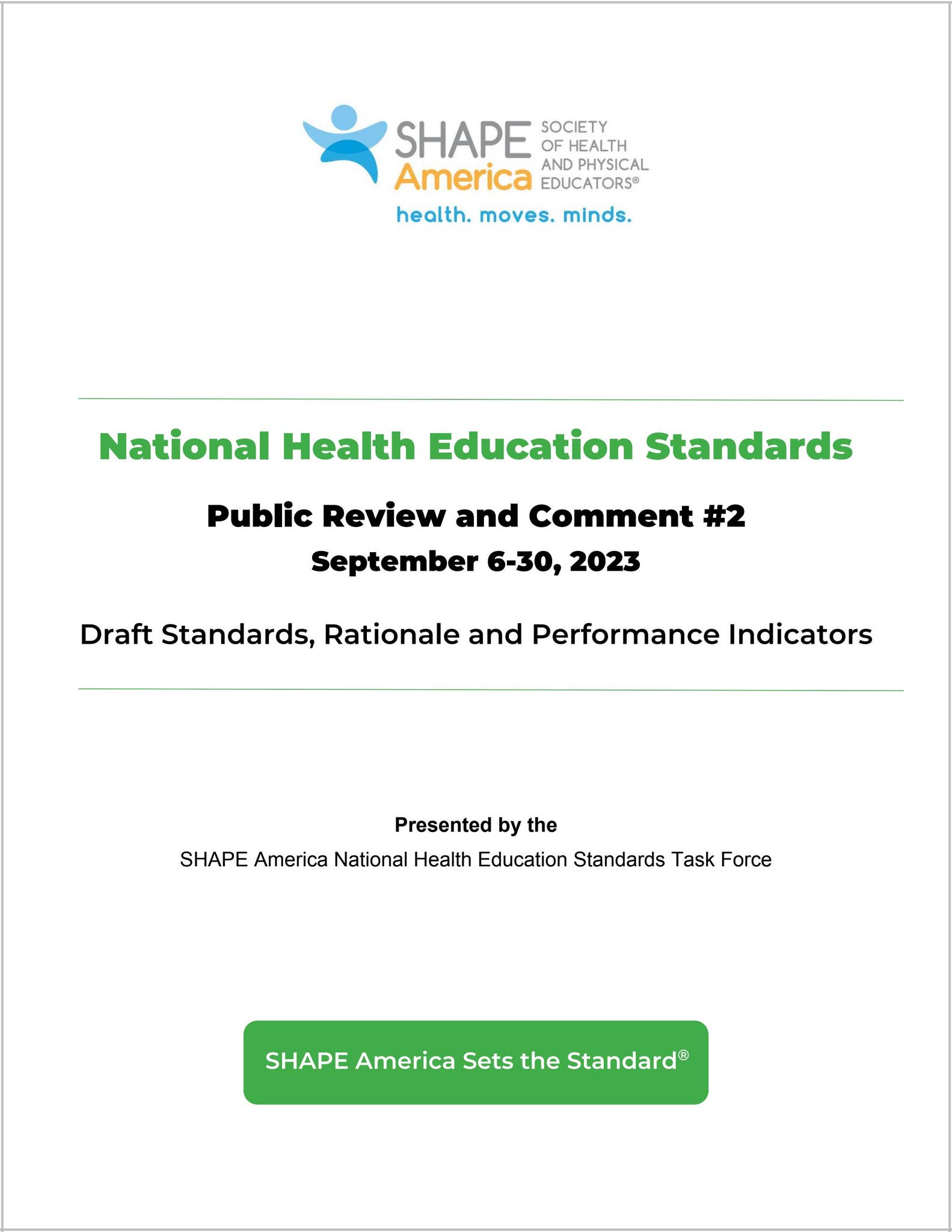 National Health Education Standards - Public Review & Comment #2 by ...