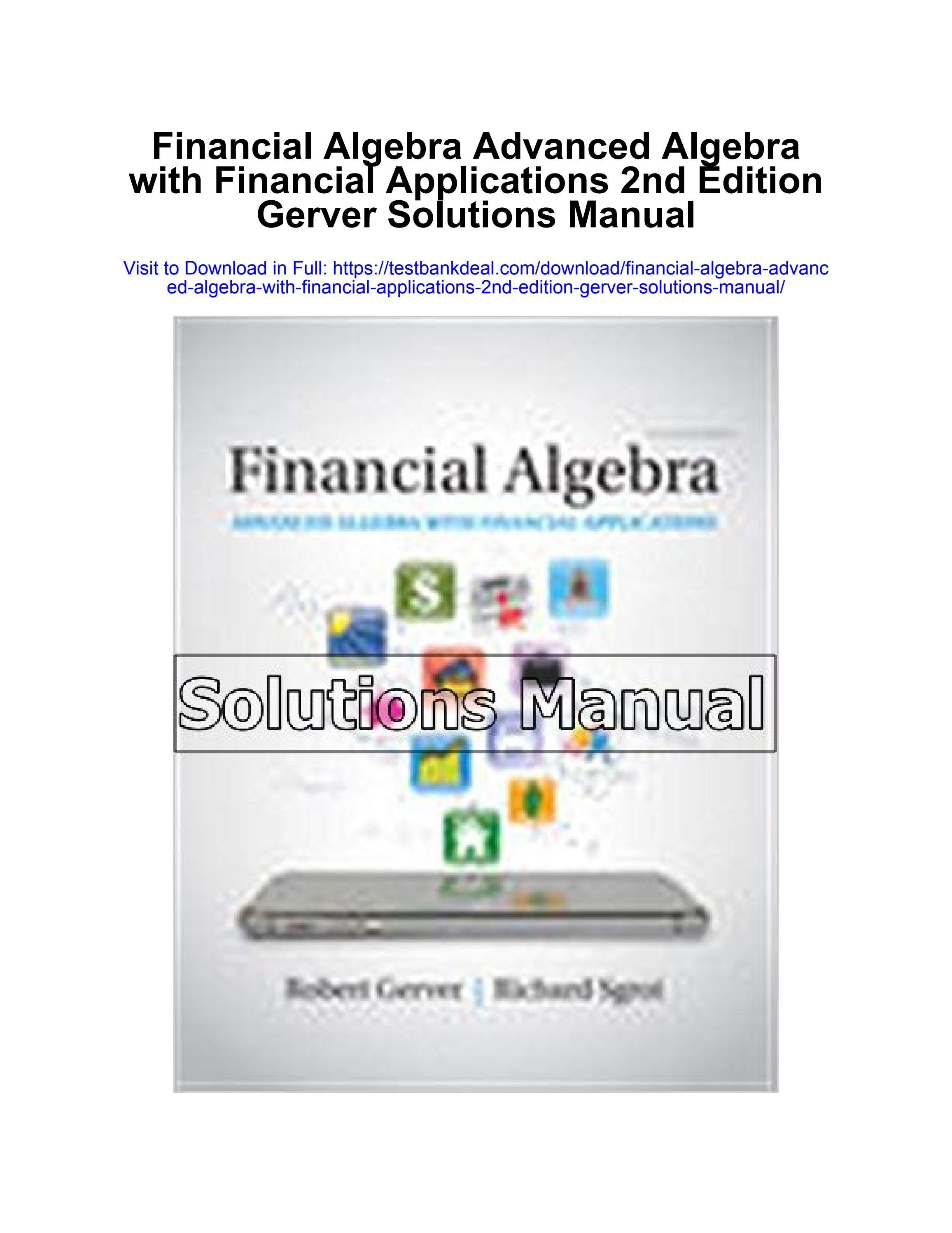 Financial algebra advanced algebra with financial applications 2nd ...