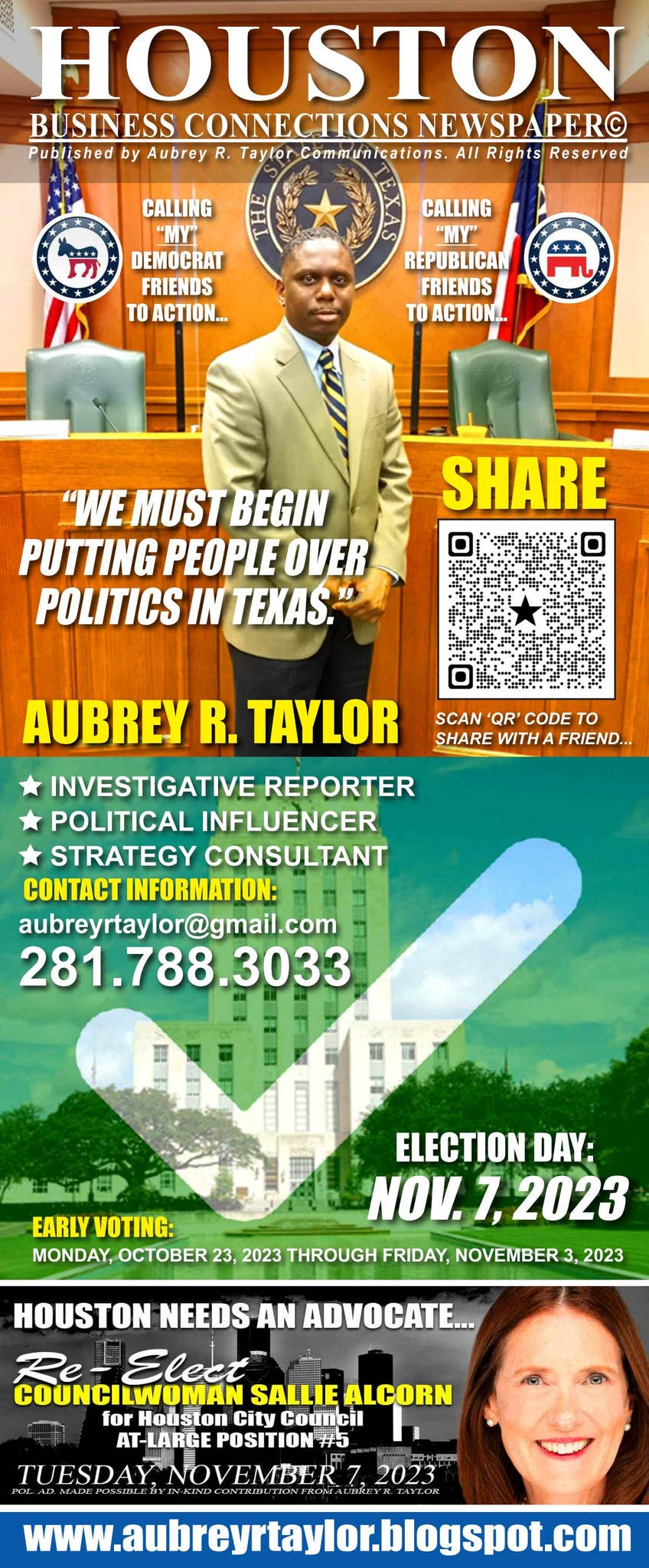 Sallie Alcorn is running for reelection in the race for At-Large ...