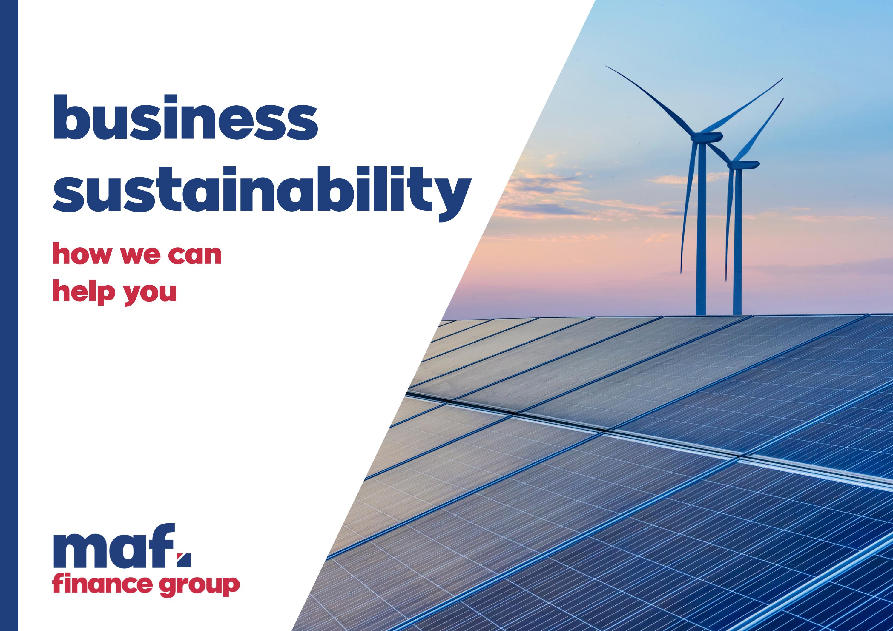 Sustainability Brochure - MAF Finance Group by MAF Finance Group - Issuu