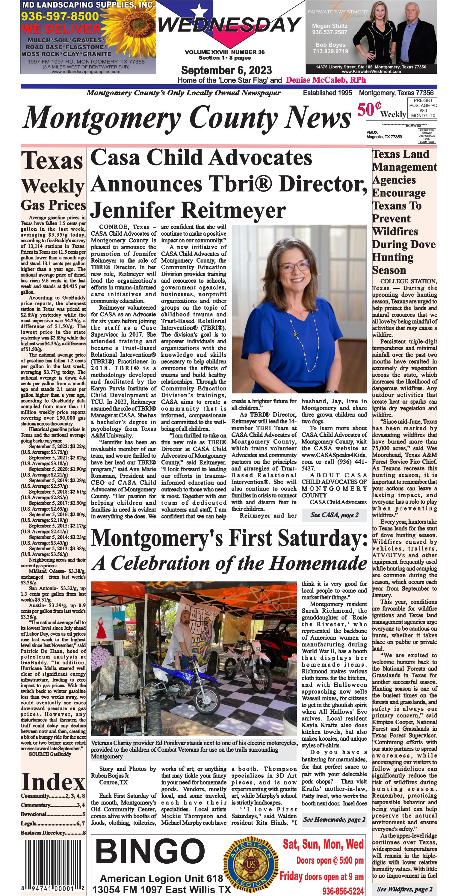 Montgomery County News, September 6, 2023 by Monte West - Issuu