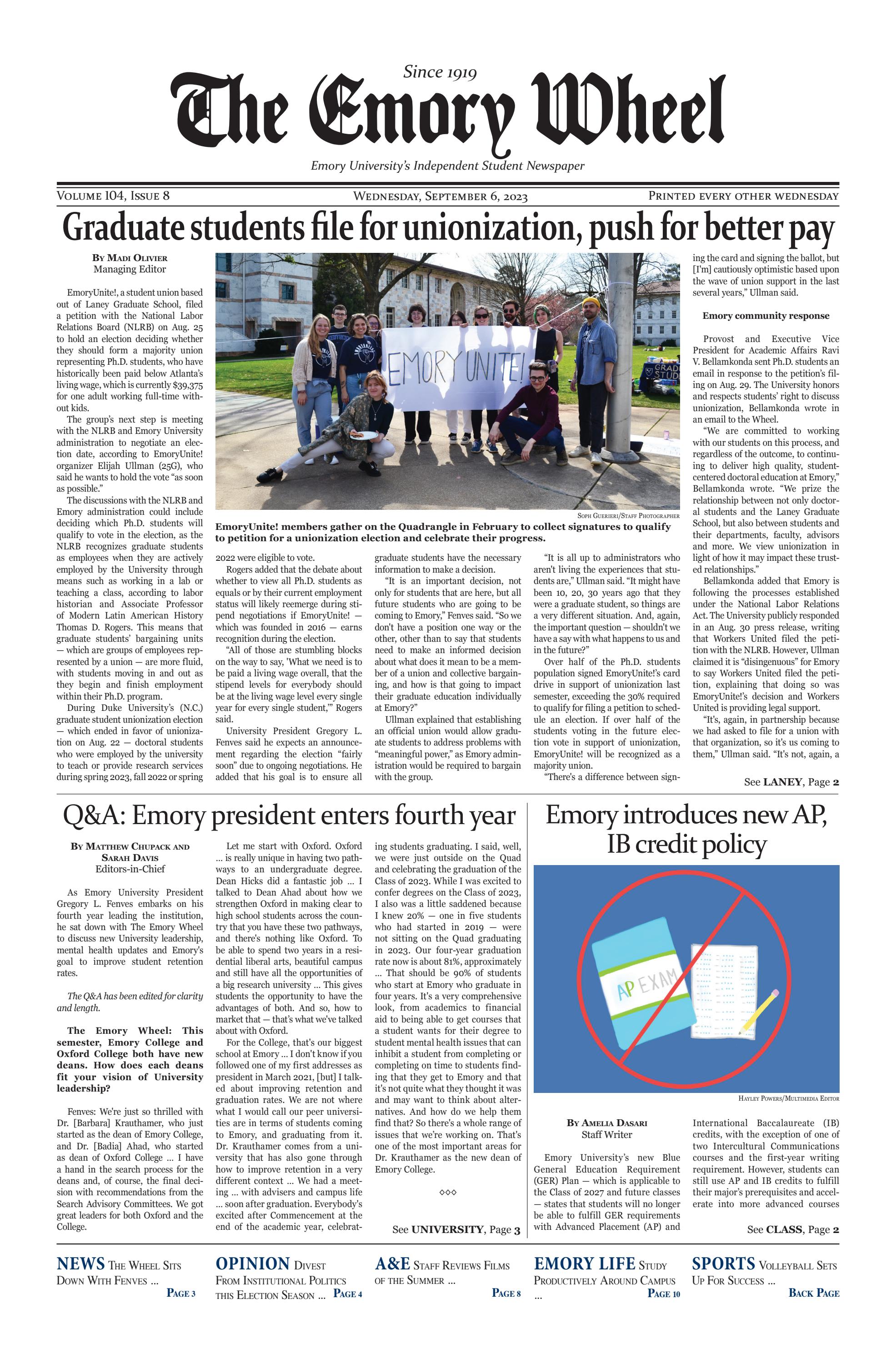 Sept. 6, 2023 by The Emory Wheel - Issuu