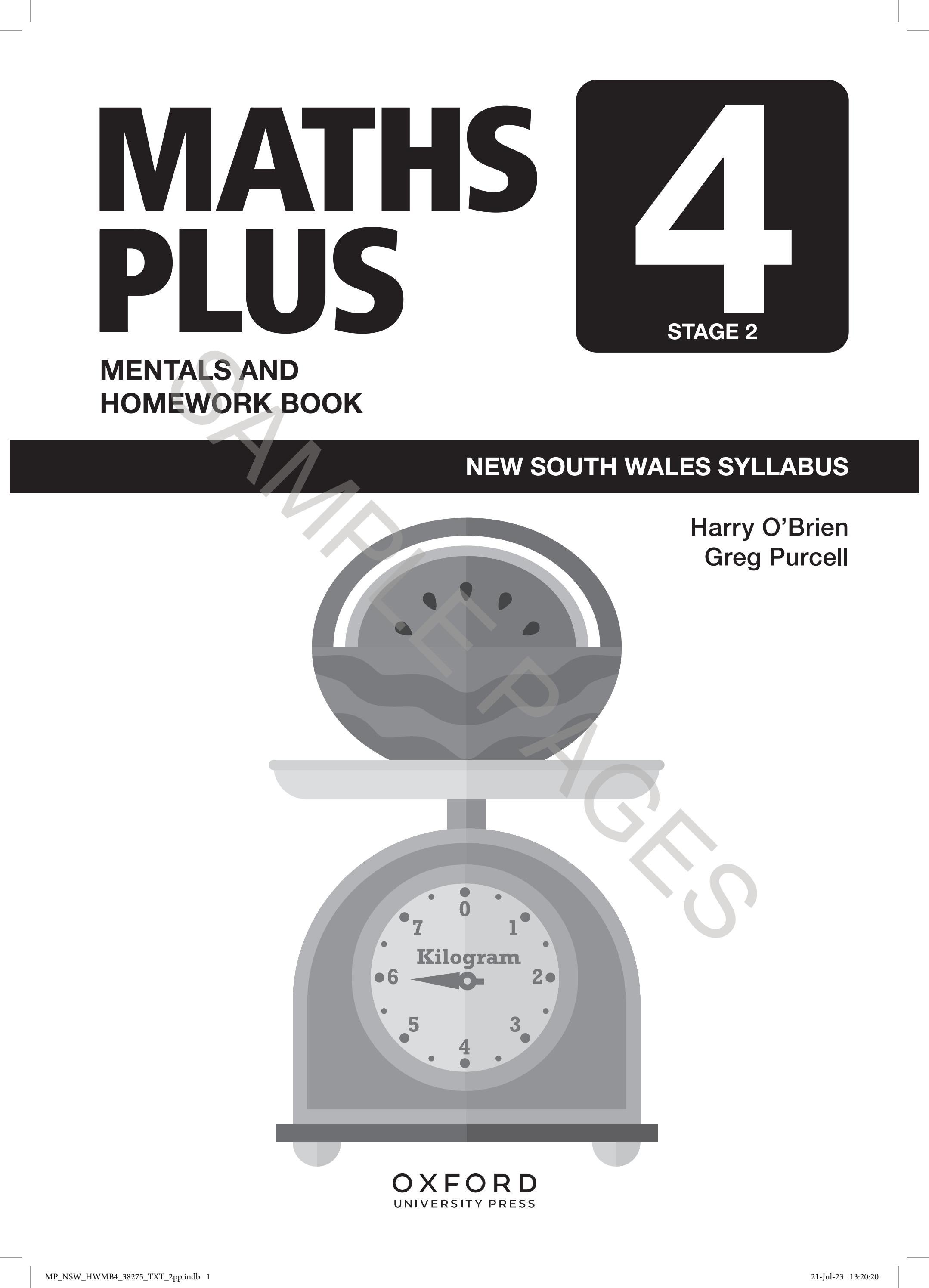 Maths Plus NSW Mentals and Homework Book 4 Sample by OUPANZ - Issuu