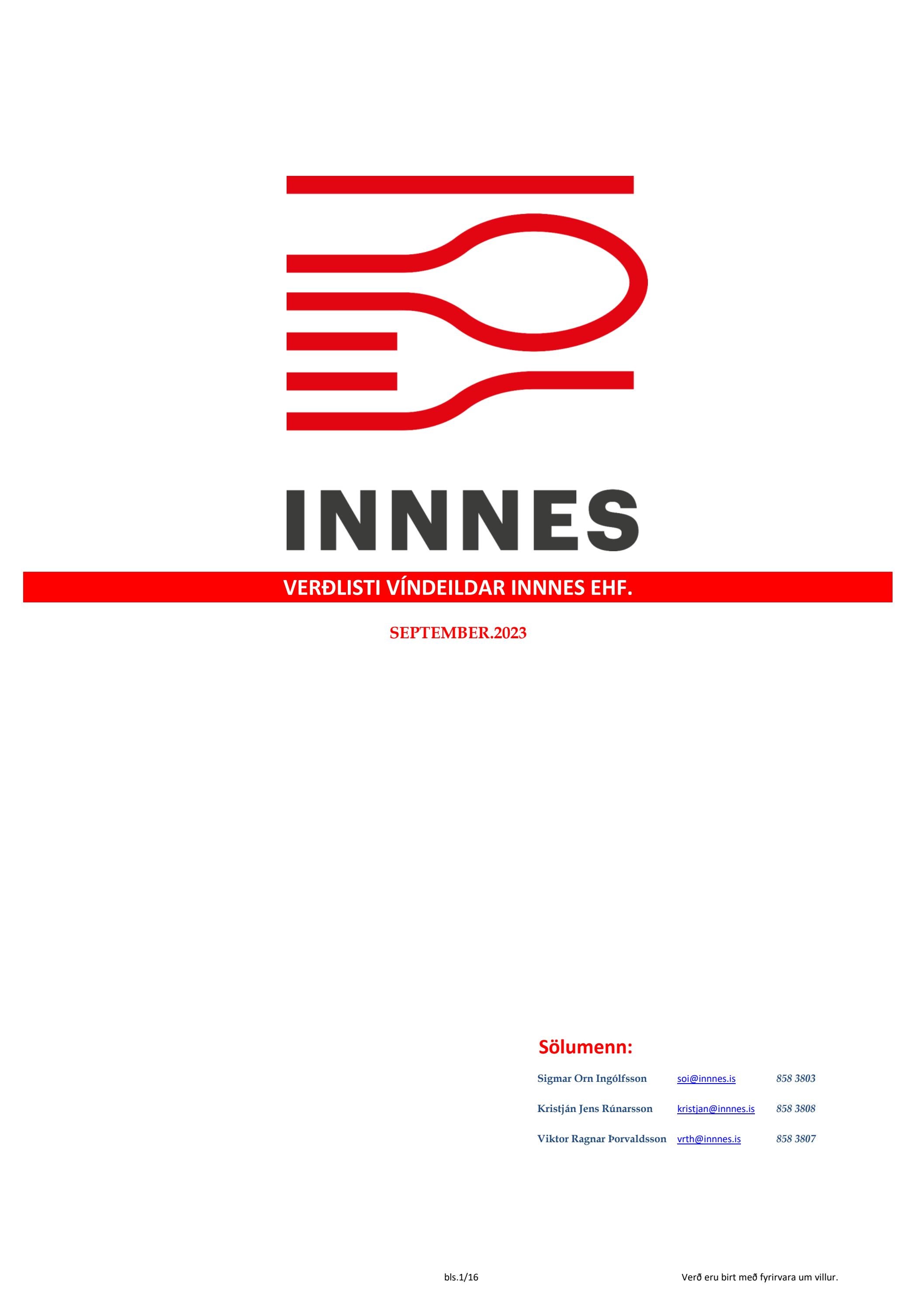 Verðlisti áfengi - Innnes by INNNES - Issuu