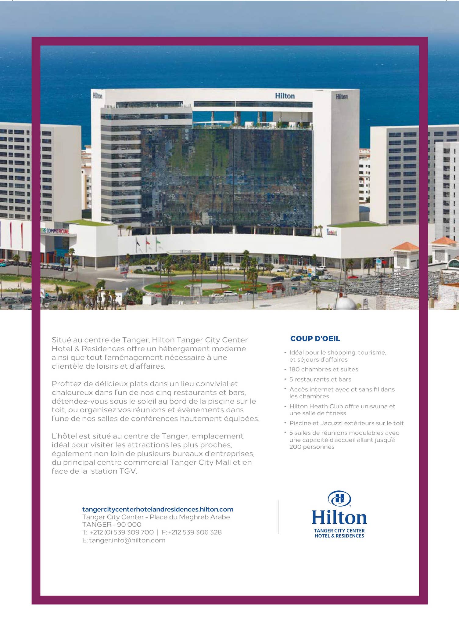 Fact sheet by Hilton Tangier City Center - Issuu