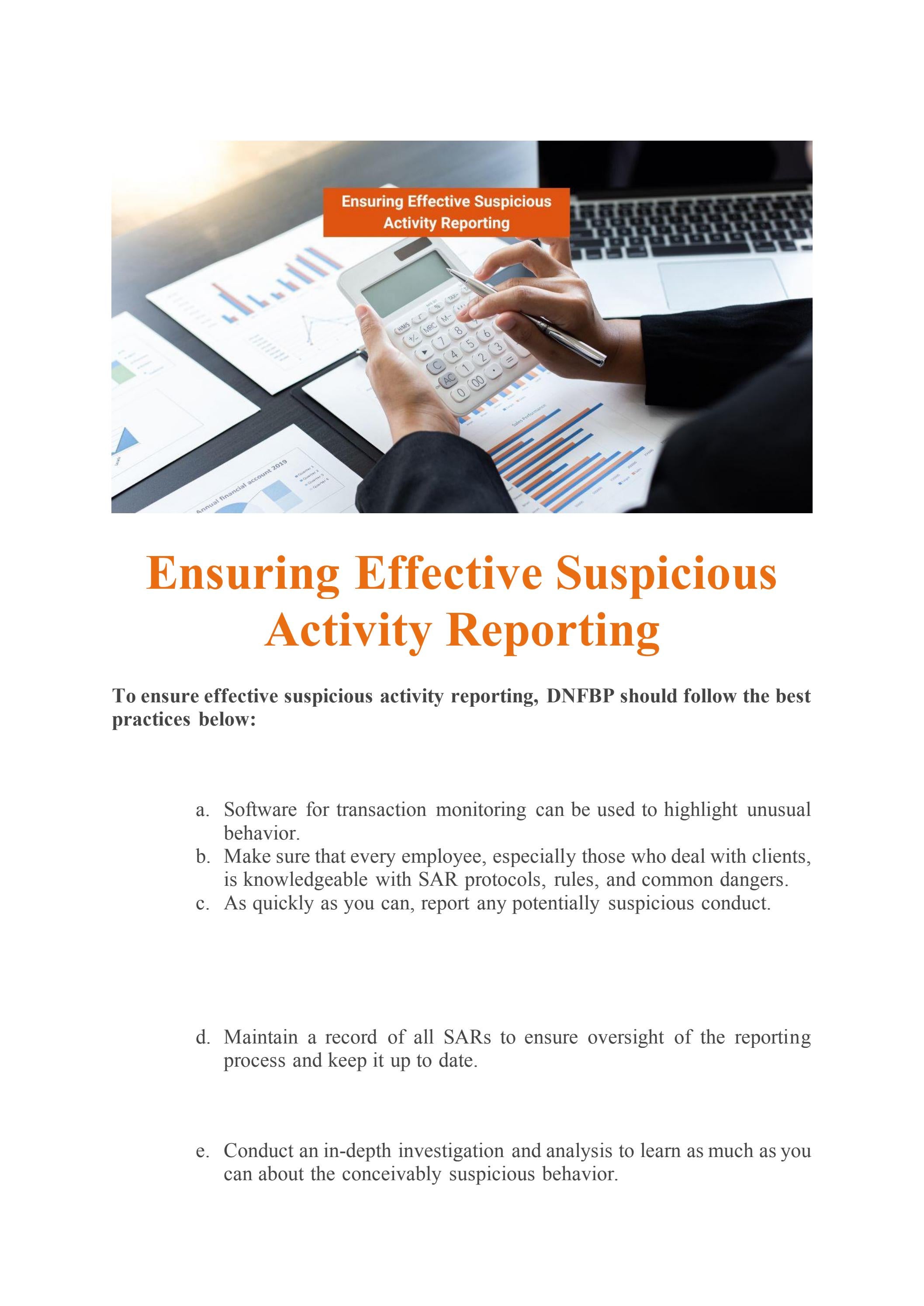 Ensuring Effective Suspicious Activity Reporting by Tax and Accounting ...
