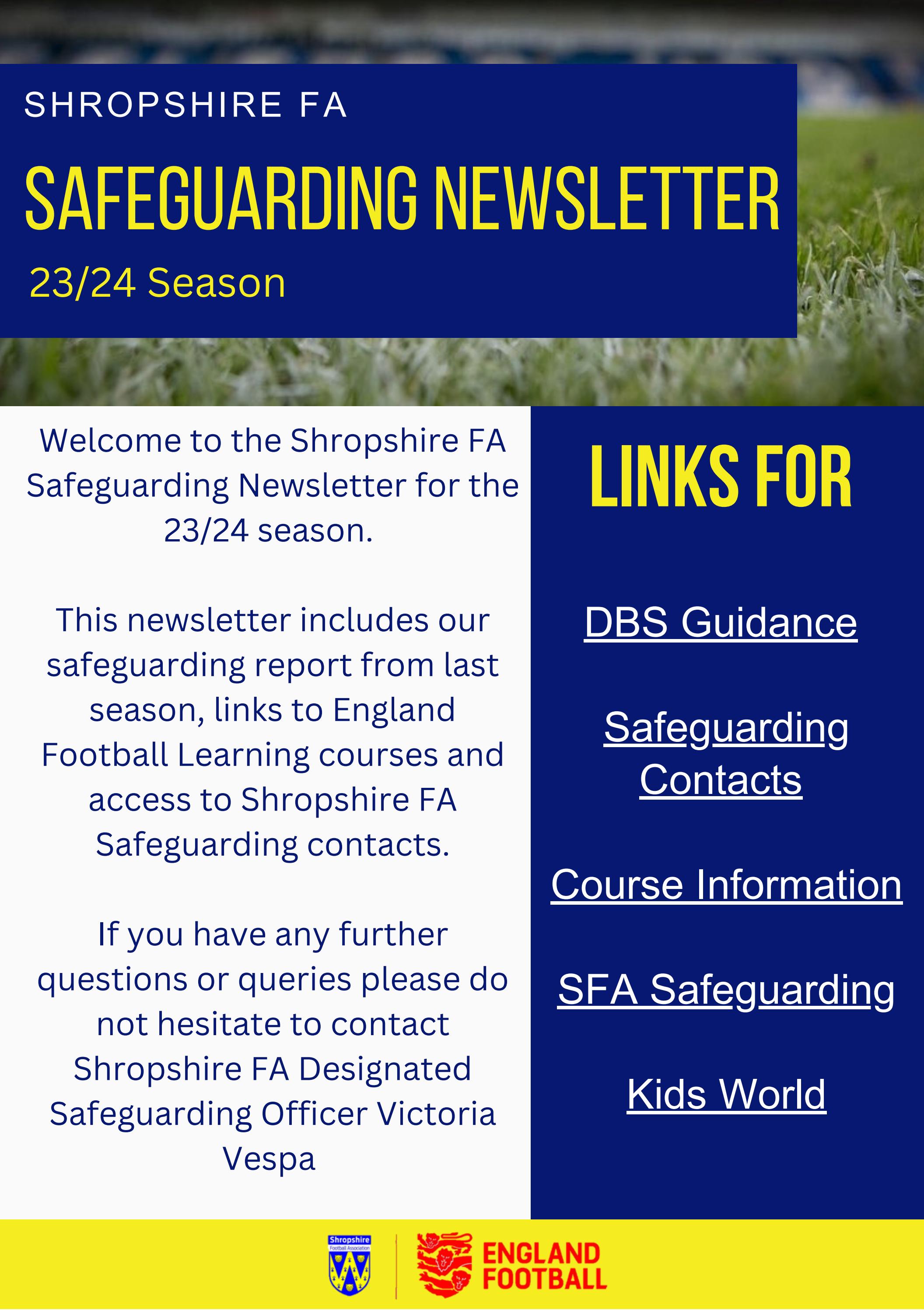 Safeguarding Newsletter 2023 by Shropsfa - Issuu