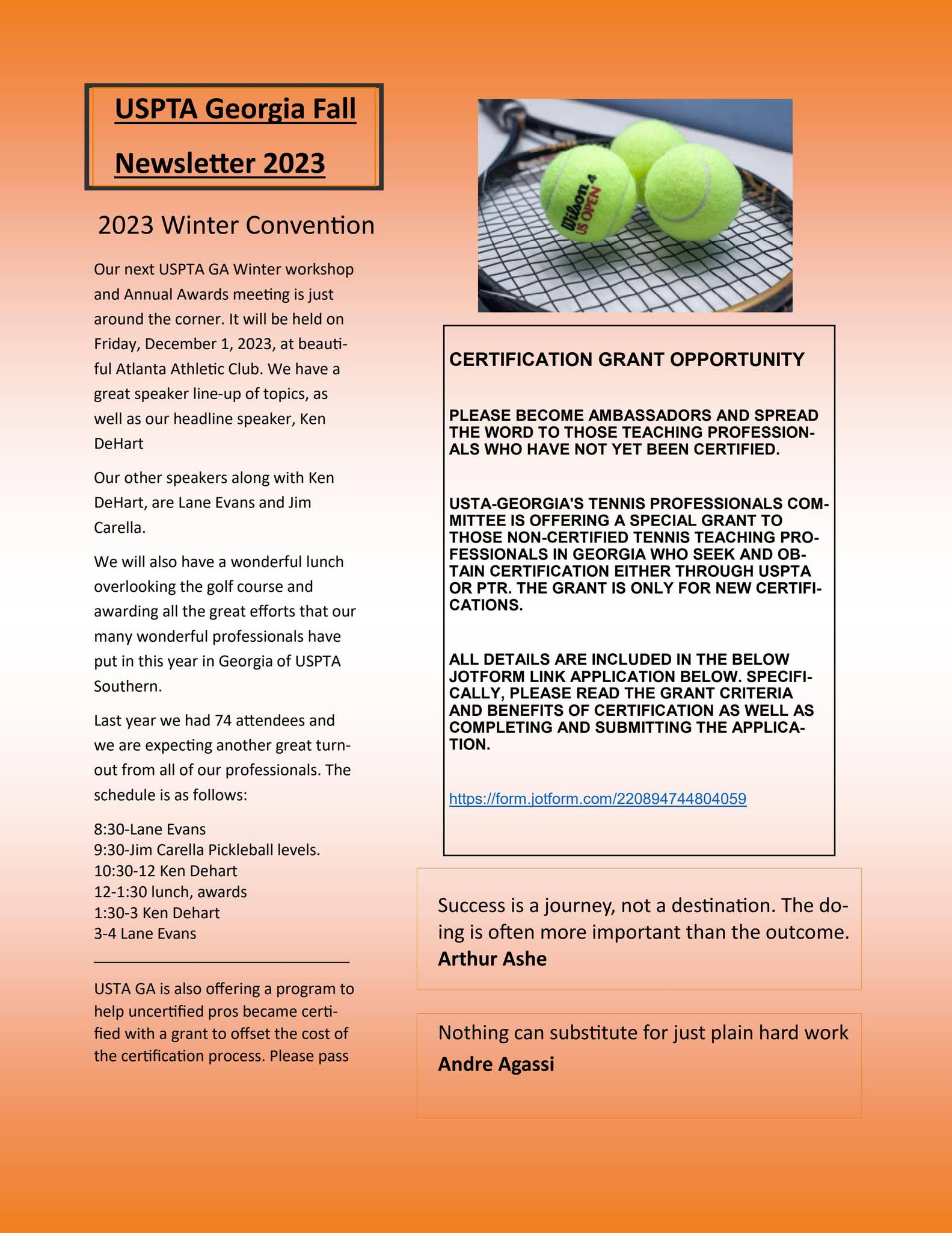 USPTA GA 2023 Fall Newsletter by USPTA Southern - Issuu