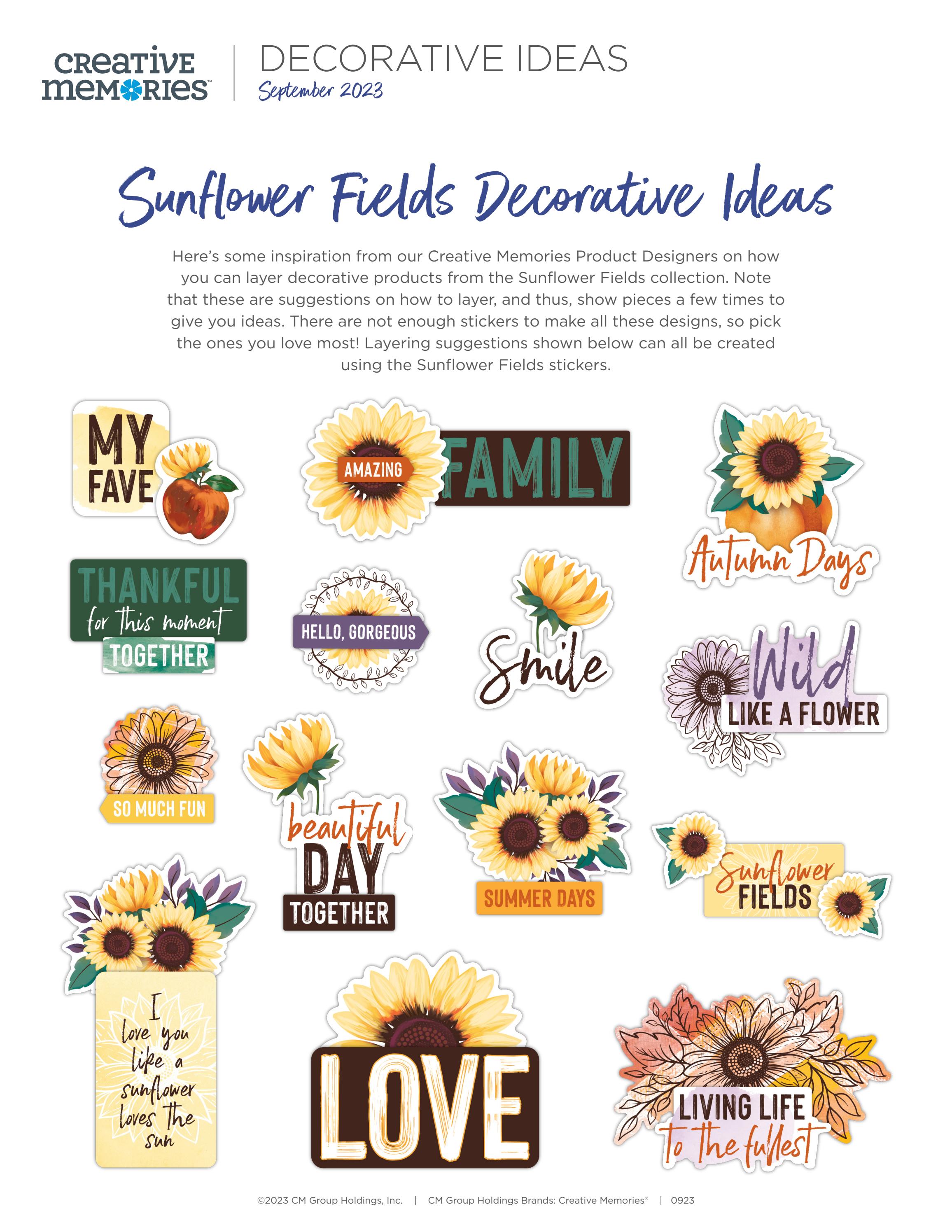 Sunflower Fields Decorative Ideas Flyer by Creative Memories - Issuu