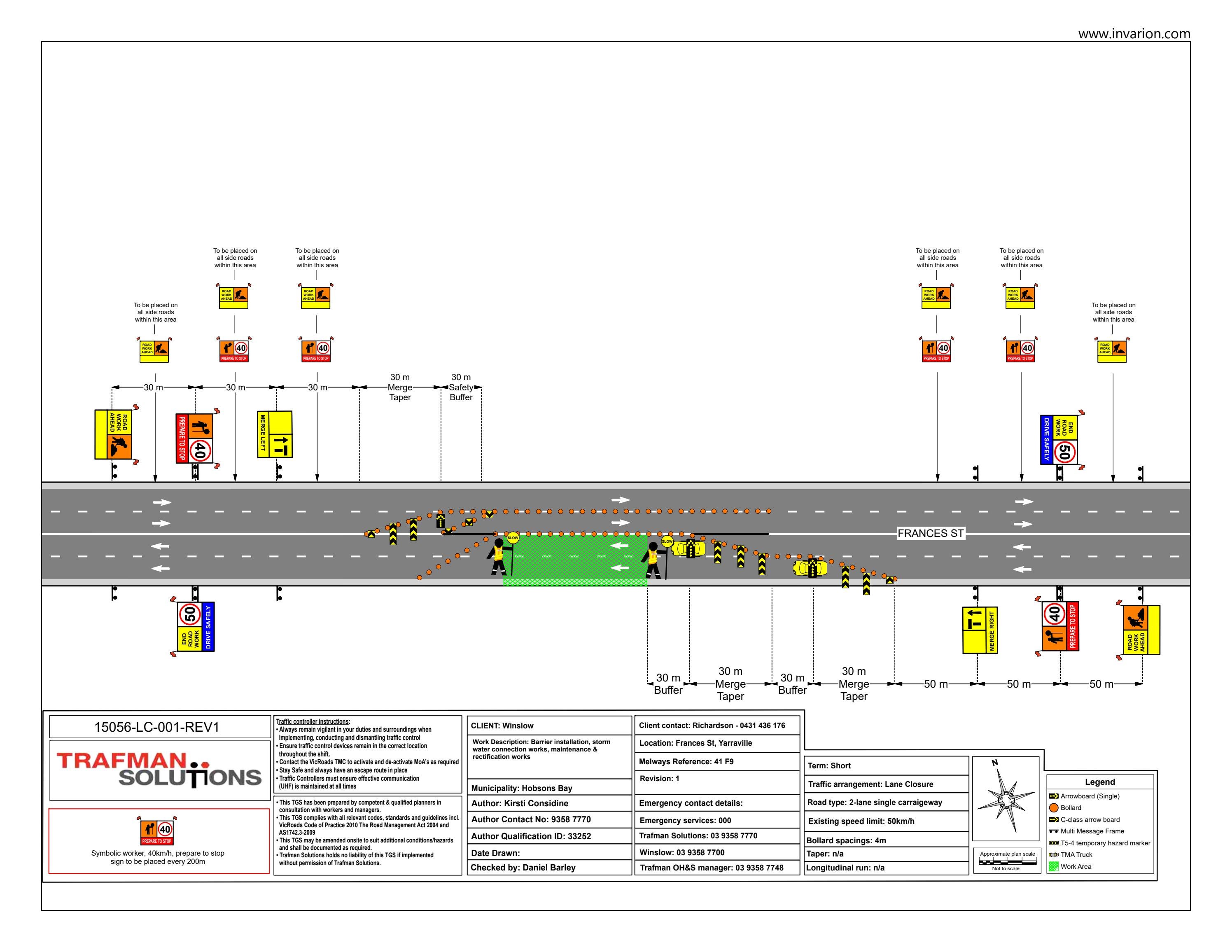 Bradmill Yarraville - Traffic Guidance Scheme October 2023 (Francis St ...
