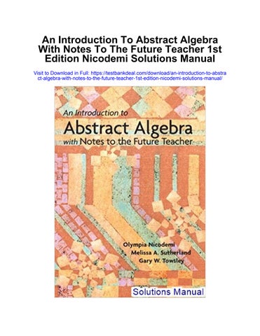Abstract Algebra Solutions