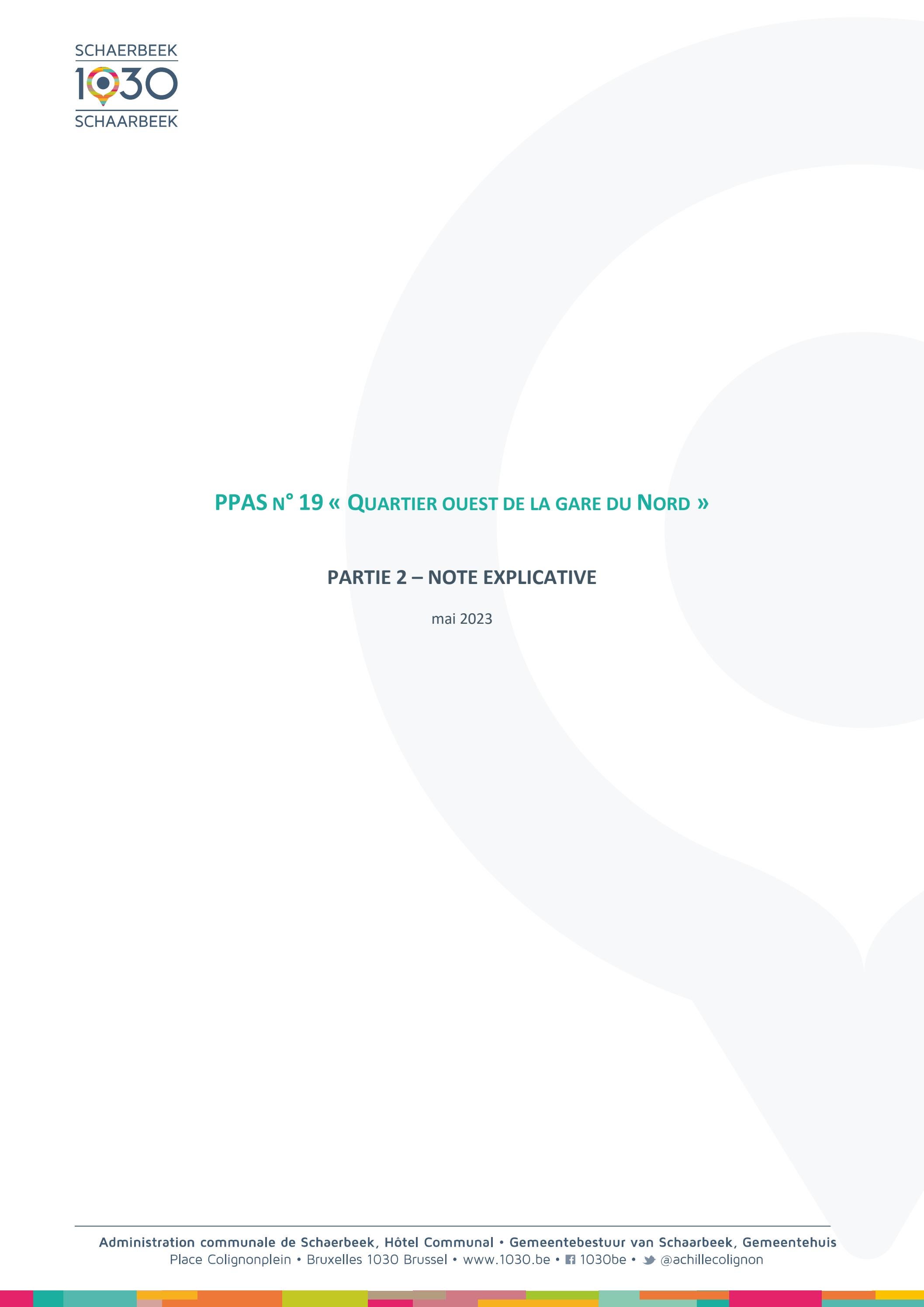 PPAS 19 - Note explicative by Schaerbeek 1030 Schaarbeek - Issuu