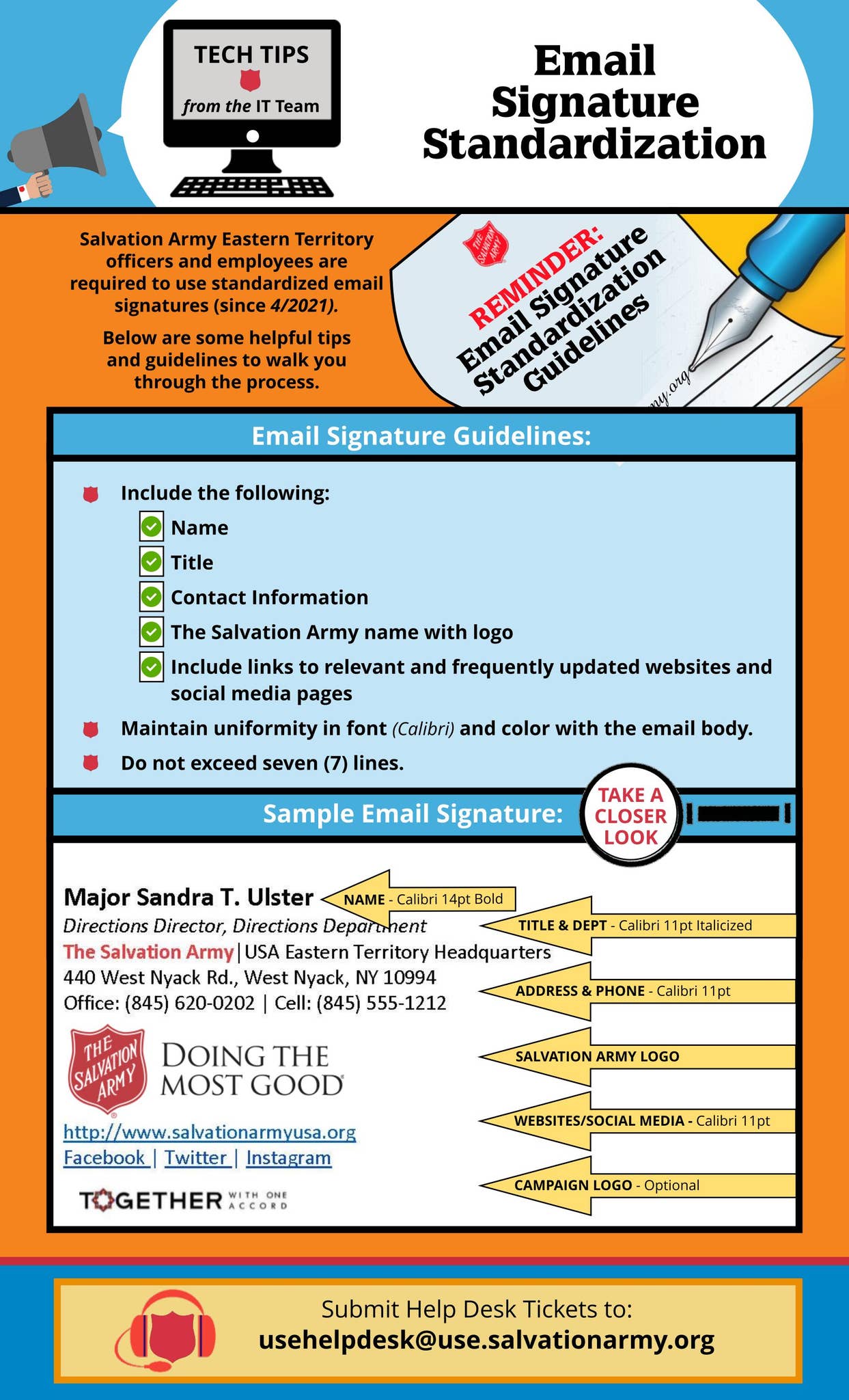 Email Signature Standardization Guide by Officers' Services & Records ...