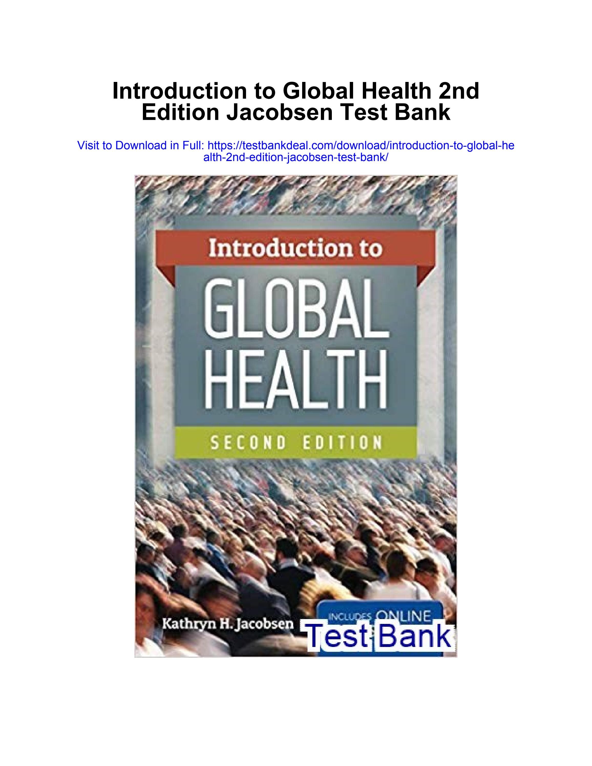 Introduction To Global Health 2nd Edition Jacobsen Test Bank By Sandra
