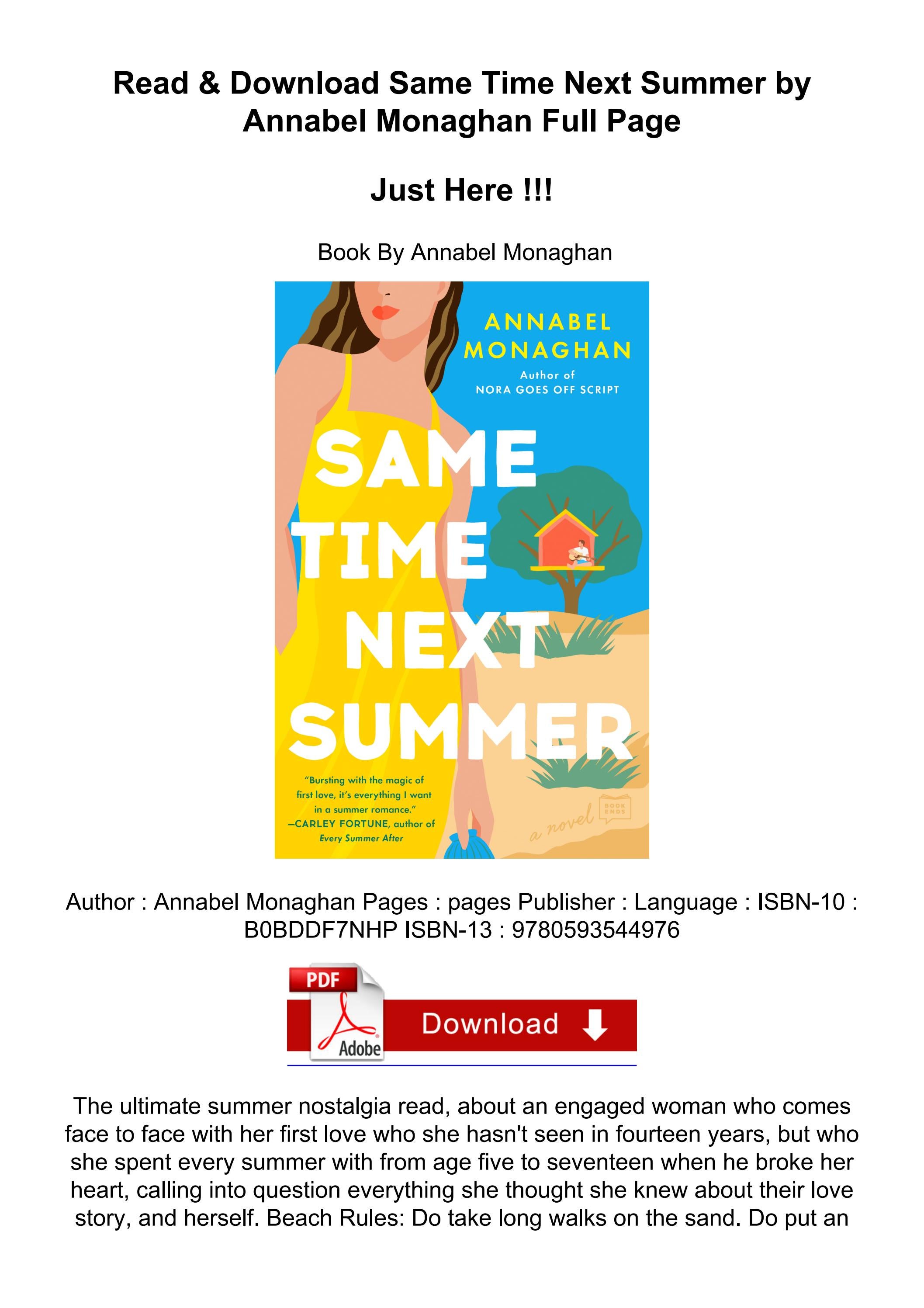 Read (Free) Book Same Time Next Summer by grayson90roach - Issuu