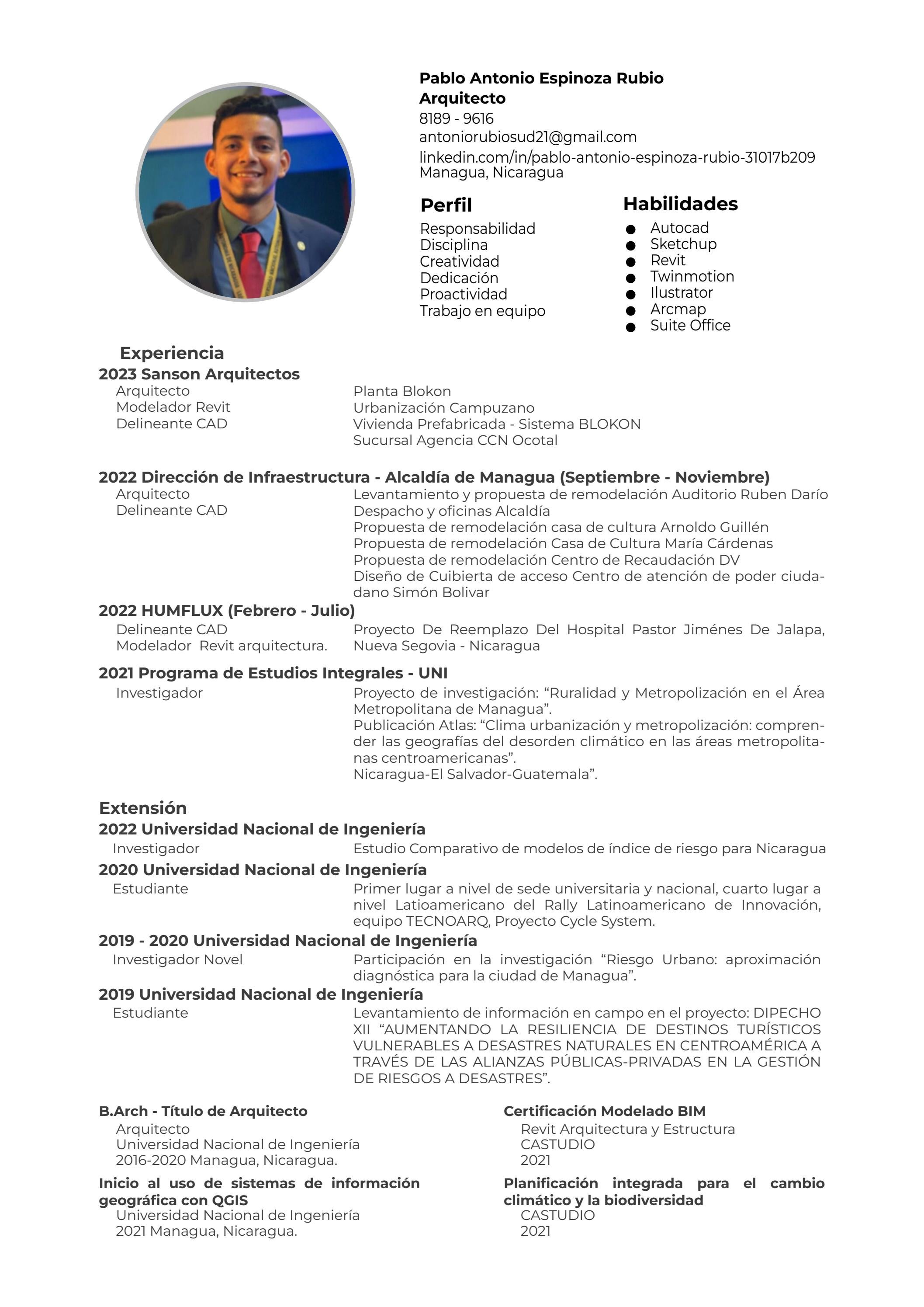 Cv - Pablo Espinoza by Pablo Antonio Espinoza Rubio - Issuu