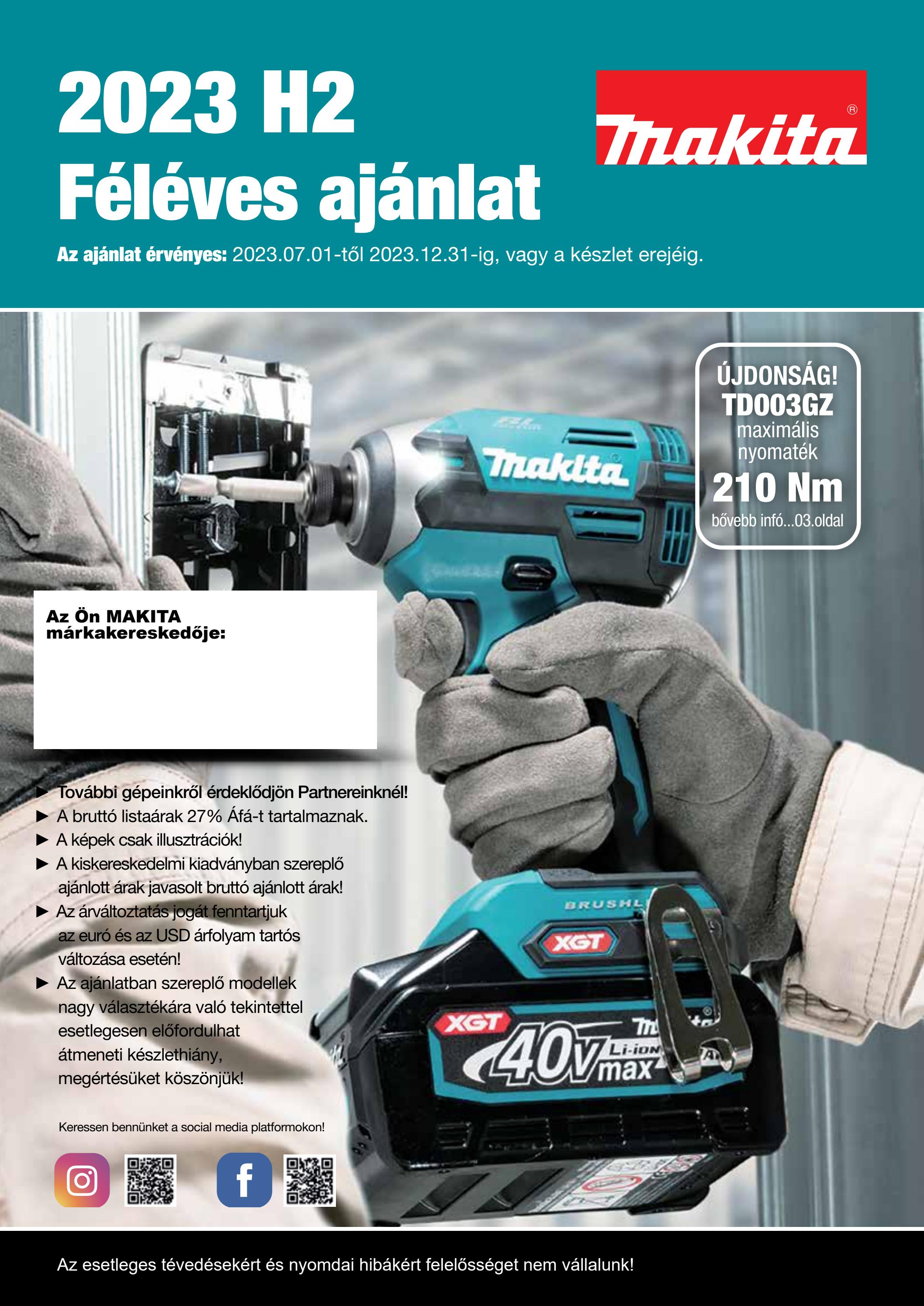 Makita H2 katalógus - 2023 by aktivaruhazak - Issuu
