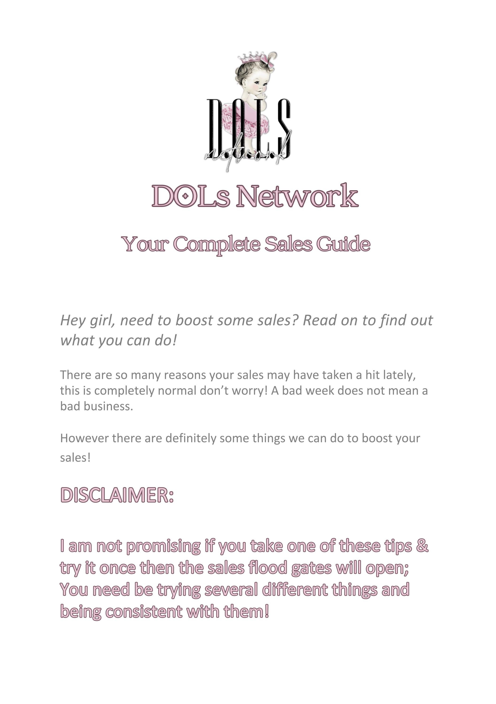 DOLs Network Sales Guide by Ladylaine1 - Issuu