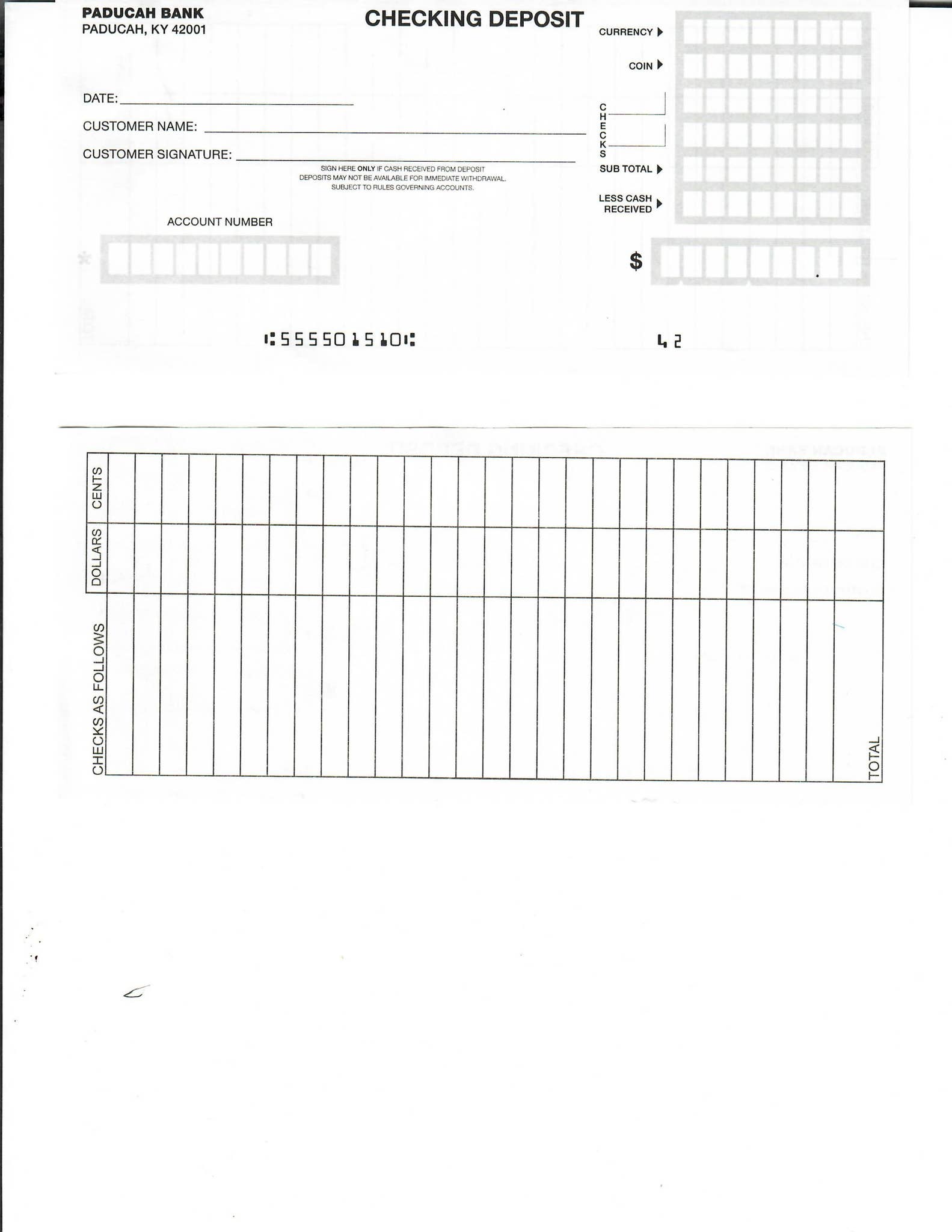 Checking Deposit Tickets by PaducahBank - Issuu