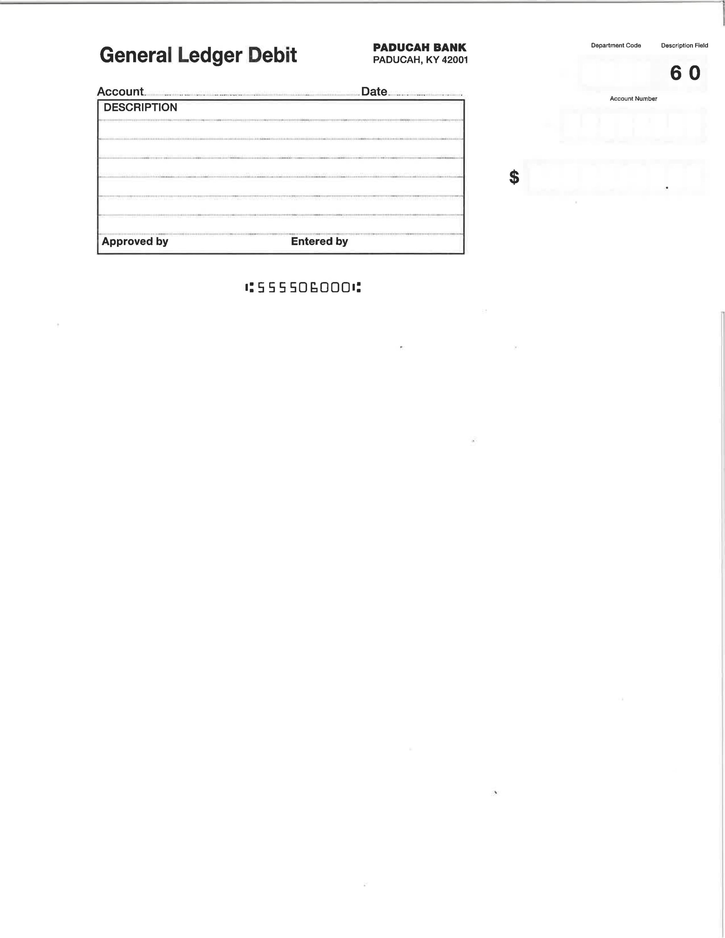 General Ledger Debit Ticket by PaducahBank - Issuu
