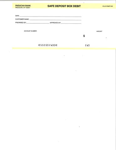Safe Deposit Box Debit Ticket by PaducahBank - Issuu