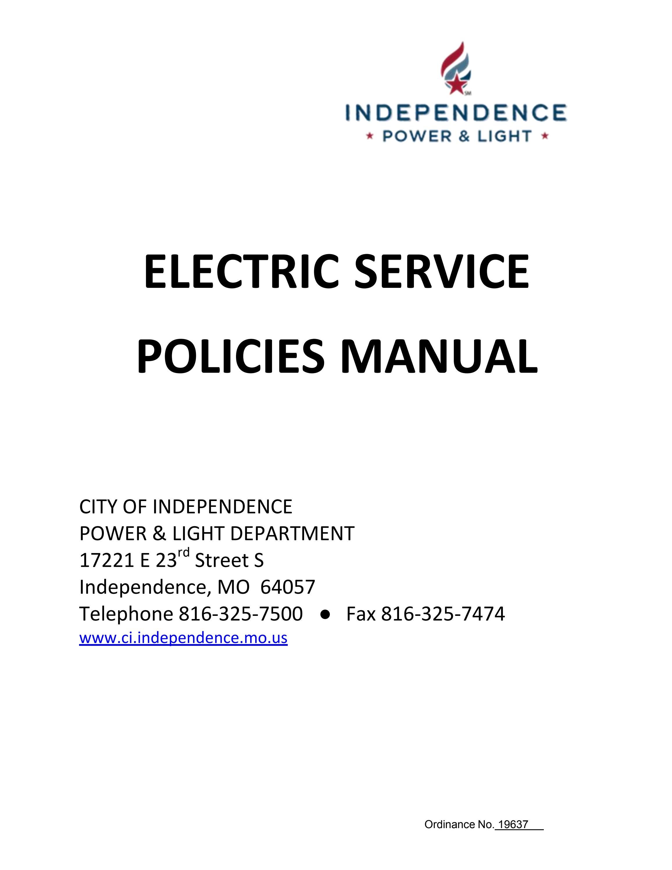 Electric Service Policies Manual by cityofindepmo - Issuu