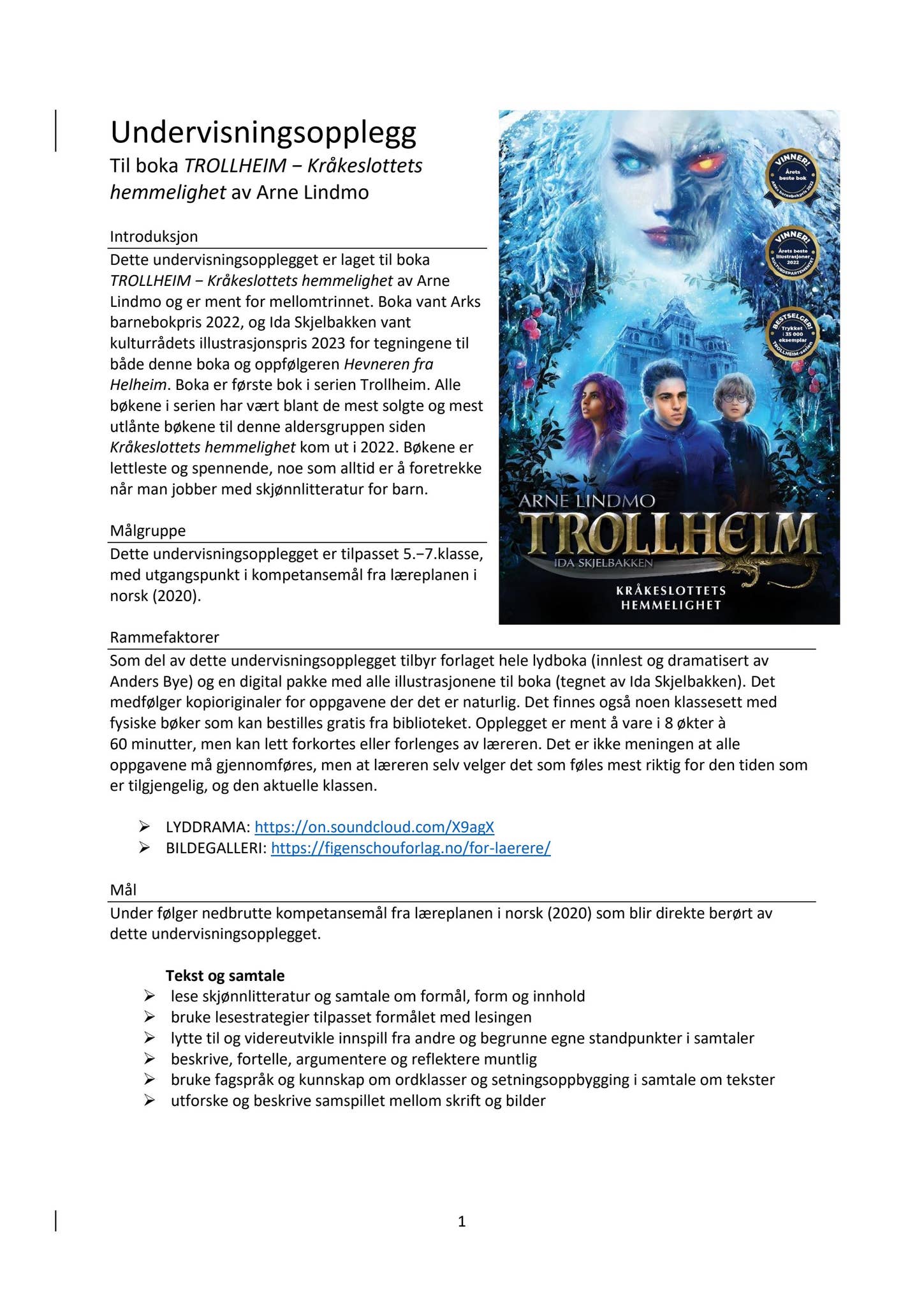 Undervisningsopplegg til TROLLHEIM by Figenschou forlag - Issuu