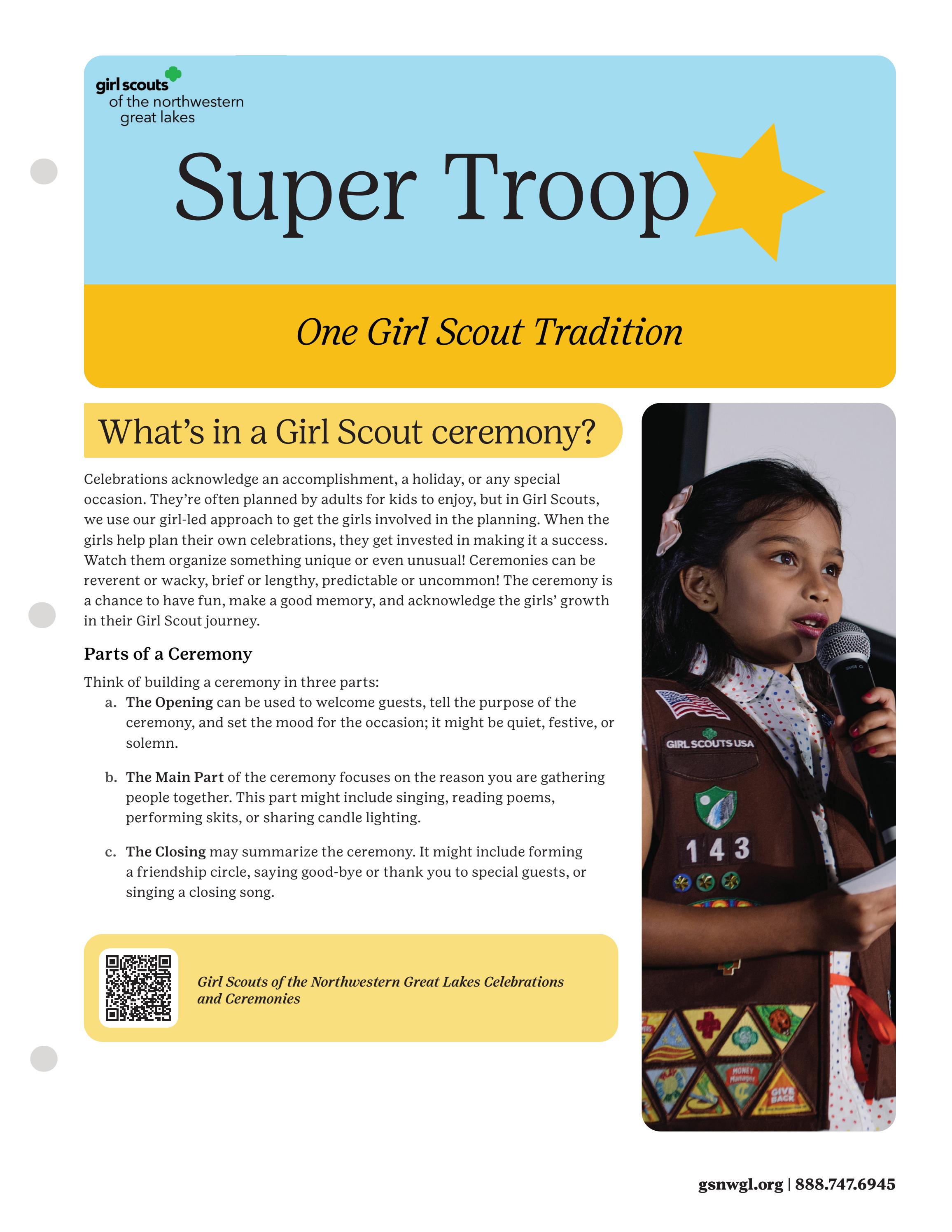 Super Troop | One Girl Scout Tradition | Ceremonies by Girl Scouts of ...