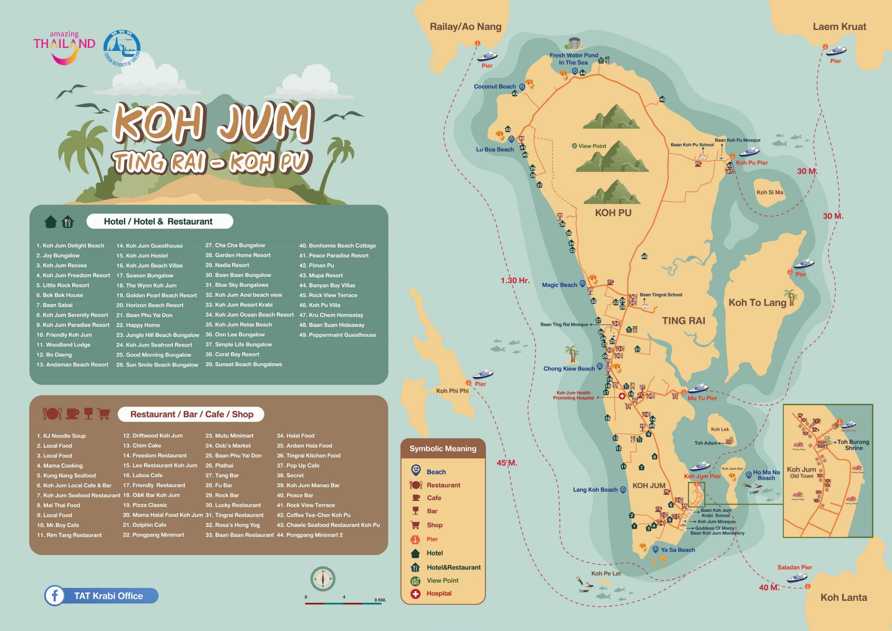Map of Koh Jum - แผนที่ท่องเที่ยวเกาะจำ กระบี่ by TAT Krabi - Issuu