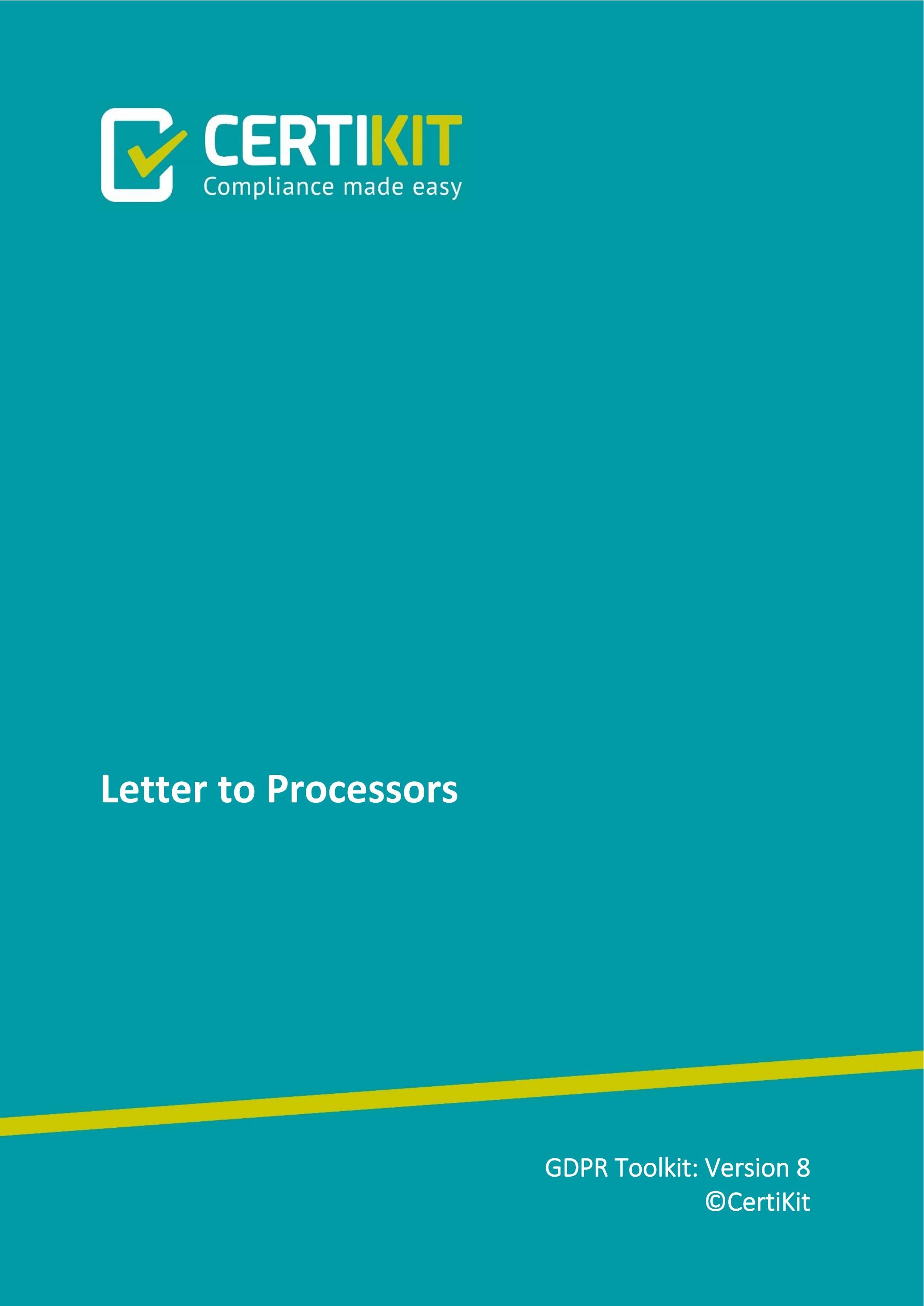 GDPR-DOC-06-5 GDPR Letter to Processors by CertiKit Limited - Issuu