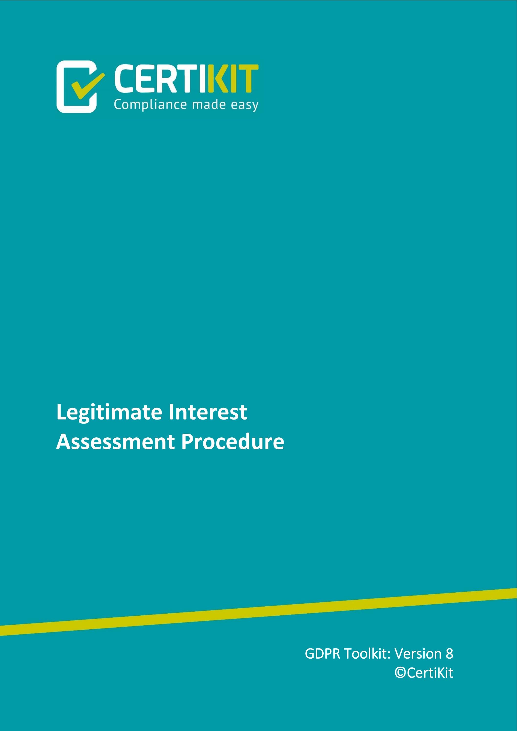 GDPR-DOC-03-2 Legitimate Interest Assessment Procedure by CertiKit ...