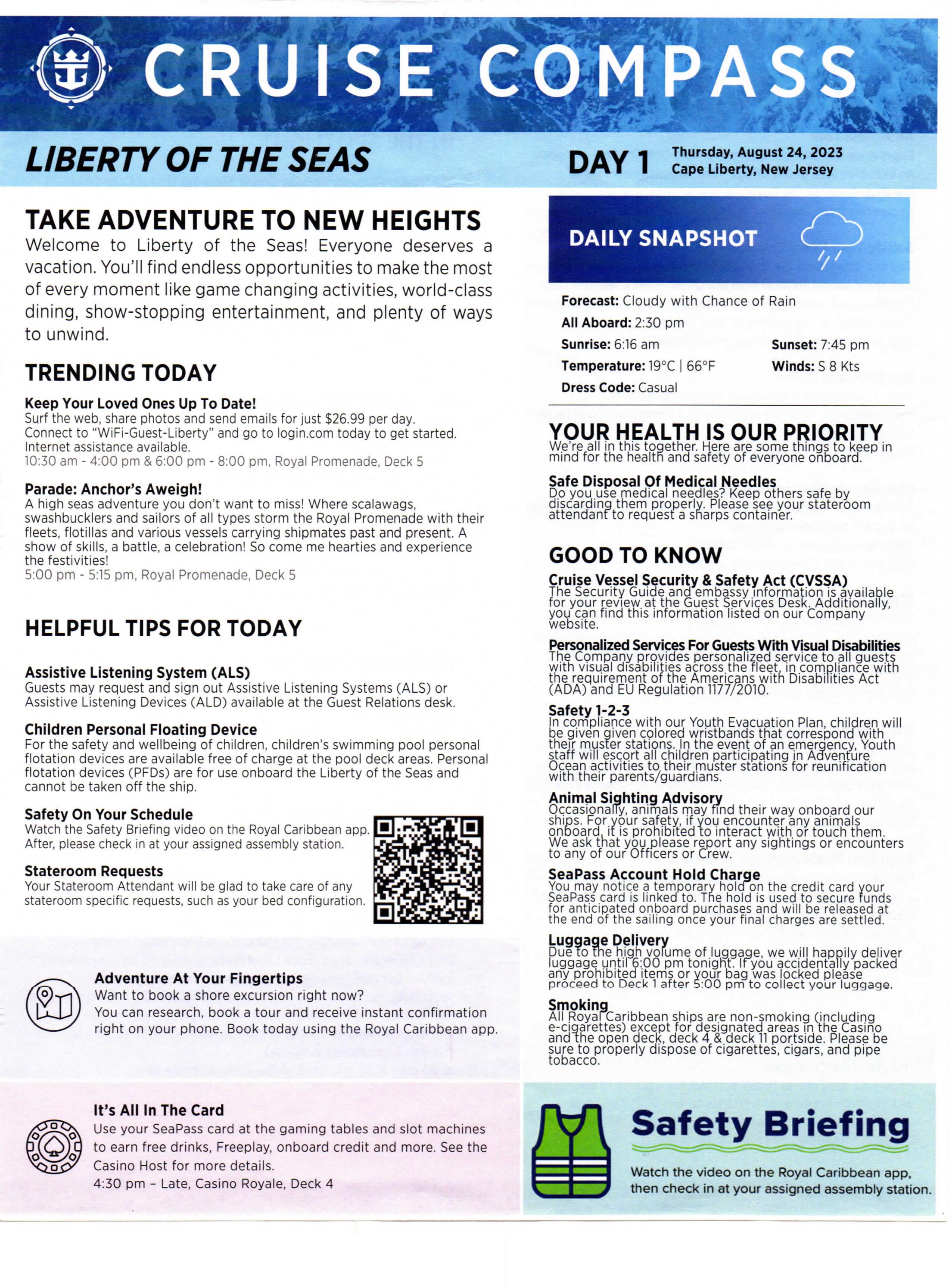 Liberty of the Seas 9-night Canada and New England Cruise Compass ...