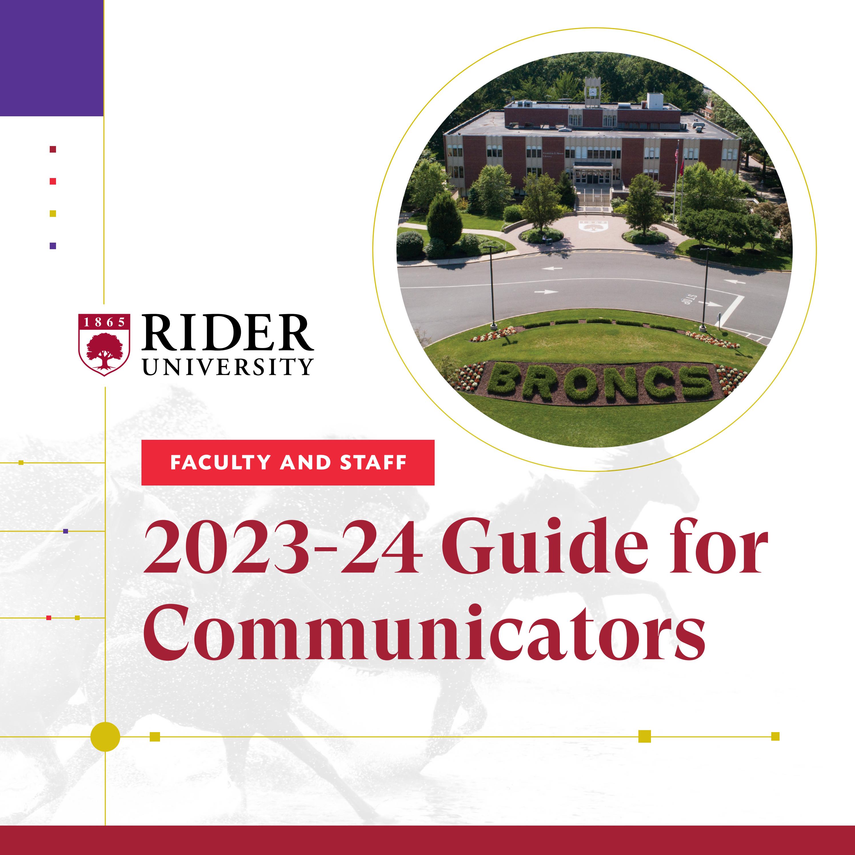 2023-24 Guide for Communicators by Rider University - Issuu
