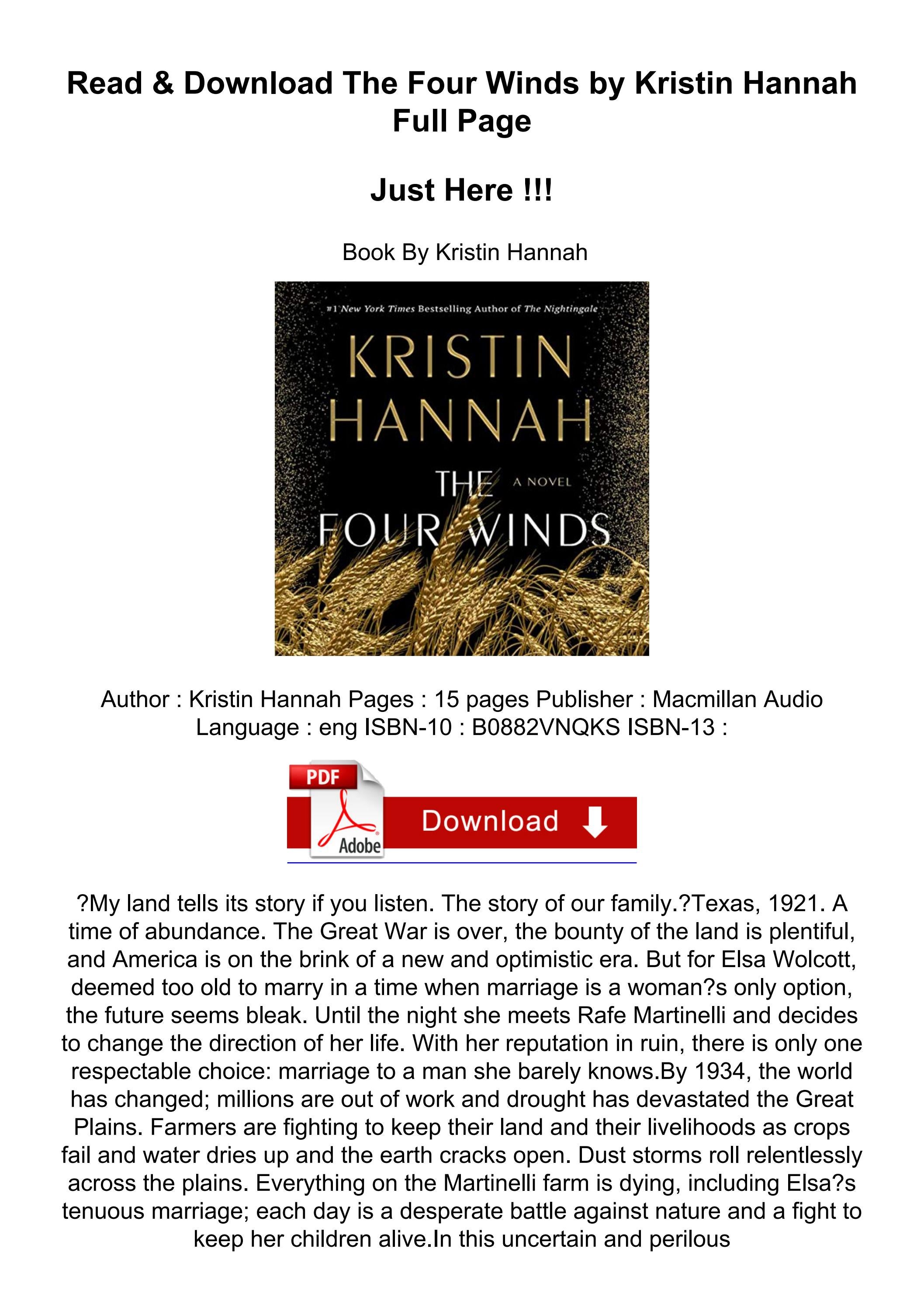 Read [Free] Book The Four Winds by myrtle90wilcox - Issuu