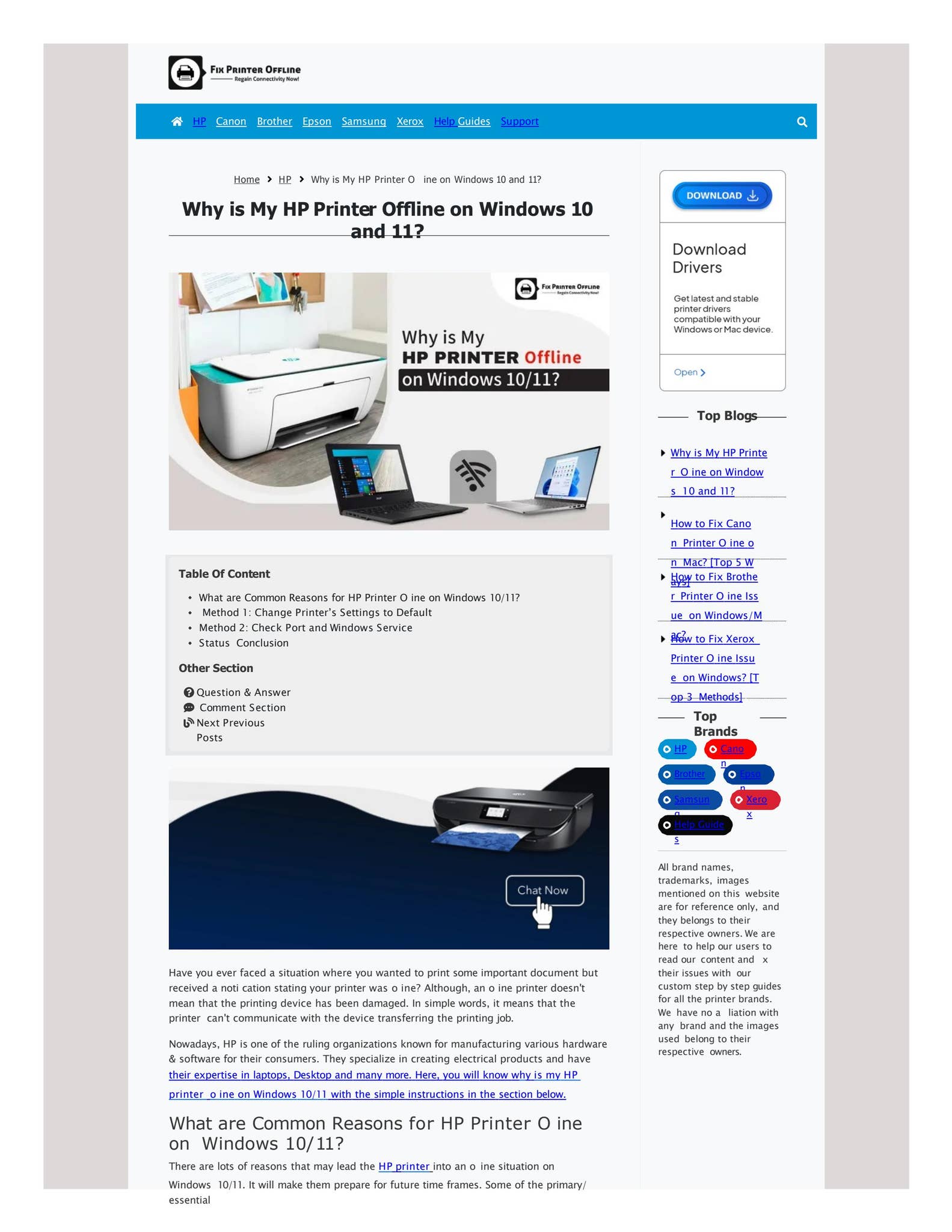 Why is My HP Printer Offline on Windows 10 and 11? by Fix ...
