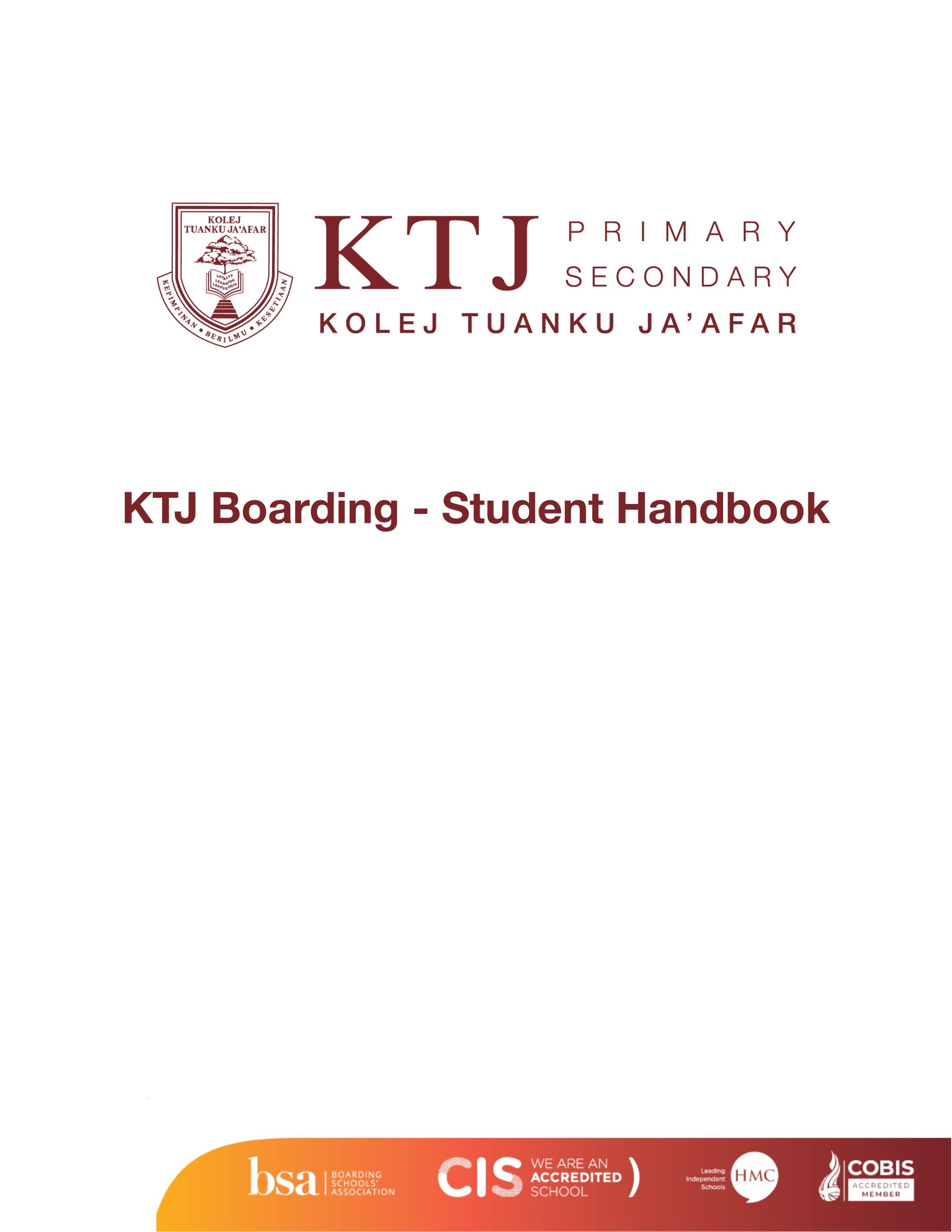 KTJ Boarding Student Handbook | 2023-24 by Kolej Tuanku Ja'afar - Issuu