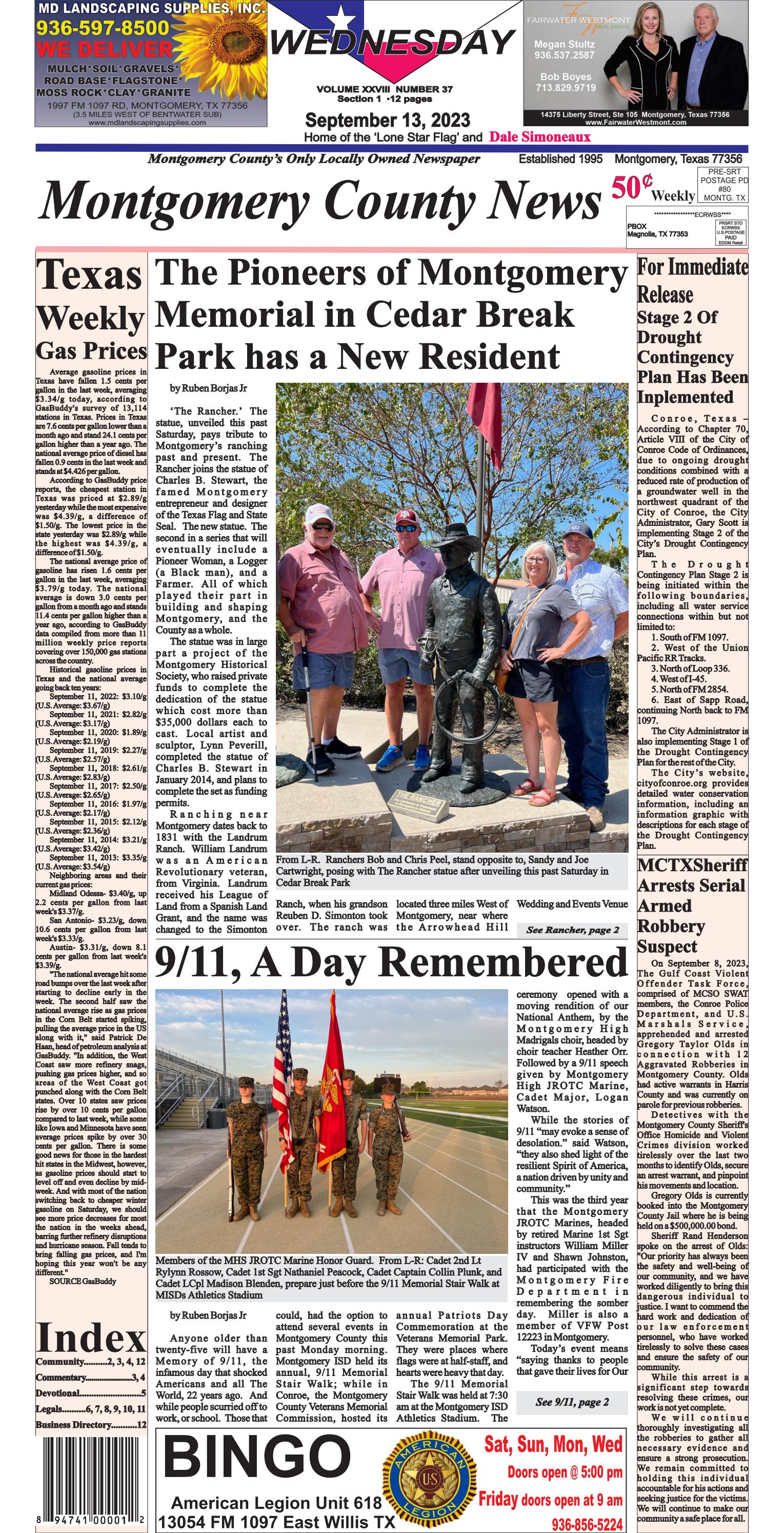 Montgomery County News, September 13, 2023 by Monte West - Issuu