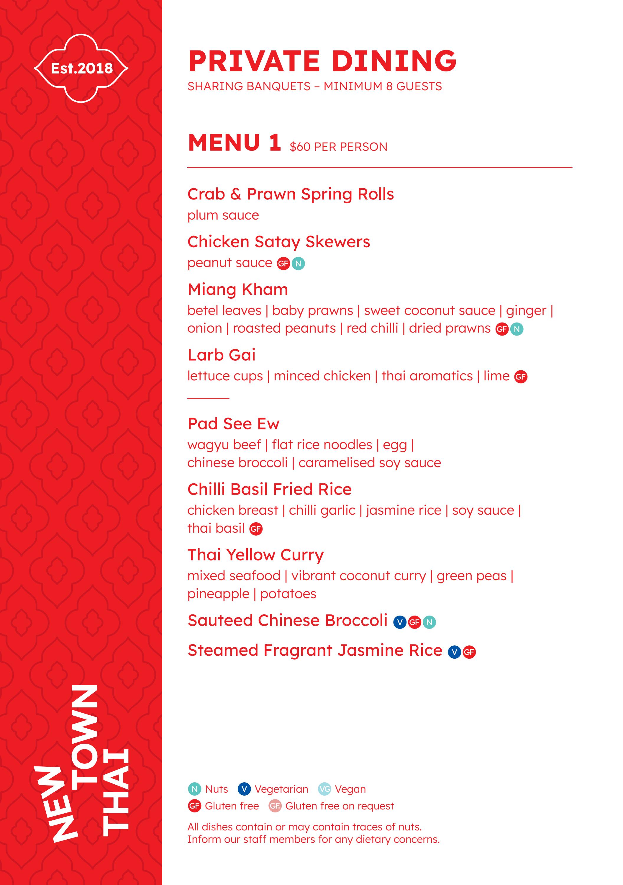 New Town Thai Private Dining Menu by westhq - Issuu