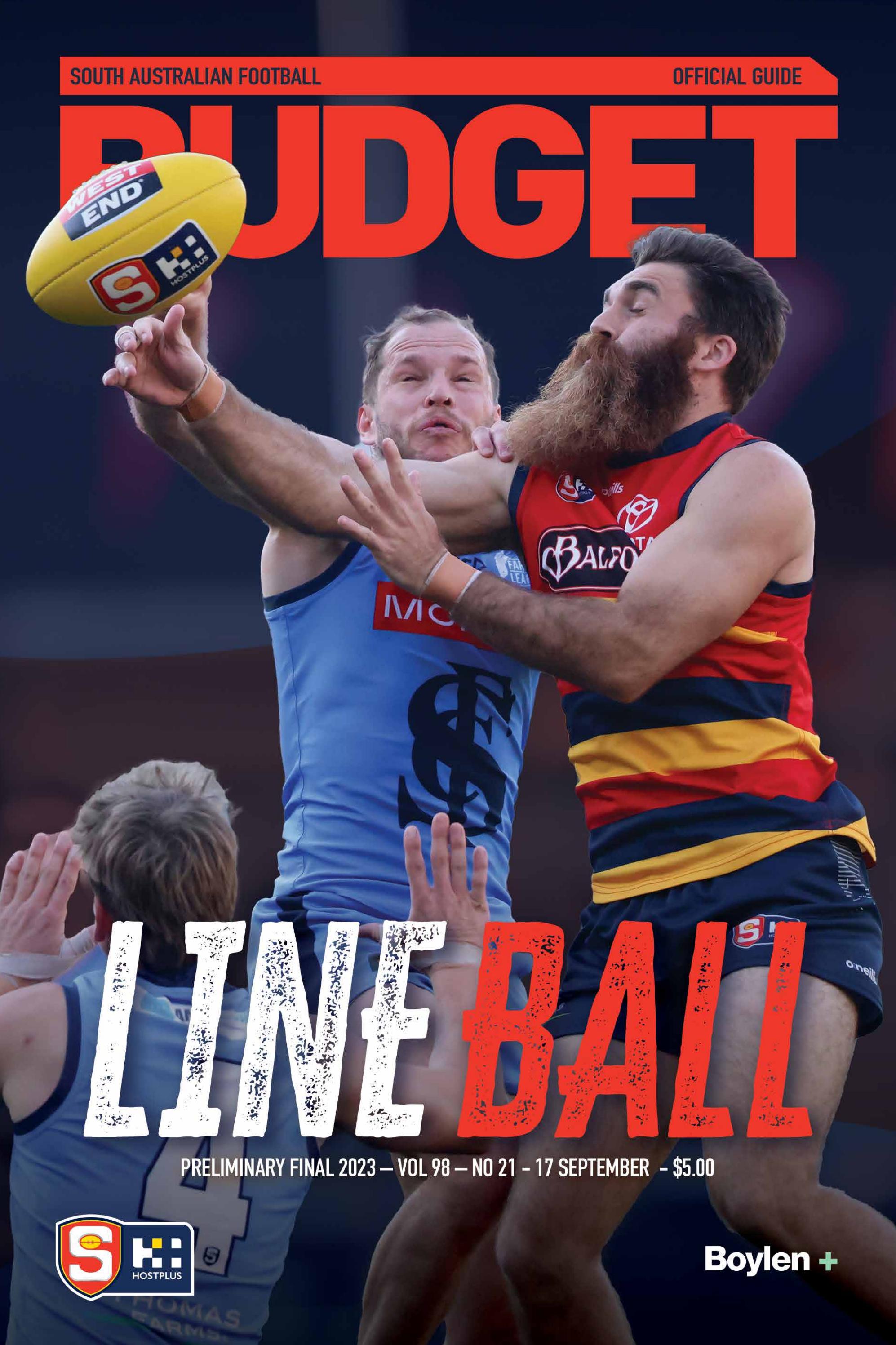South Australian Football Budget - Round 21 2023 - Vol 98 - No. 21 - 17 ...