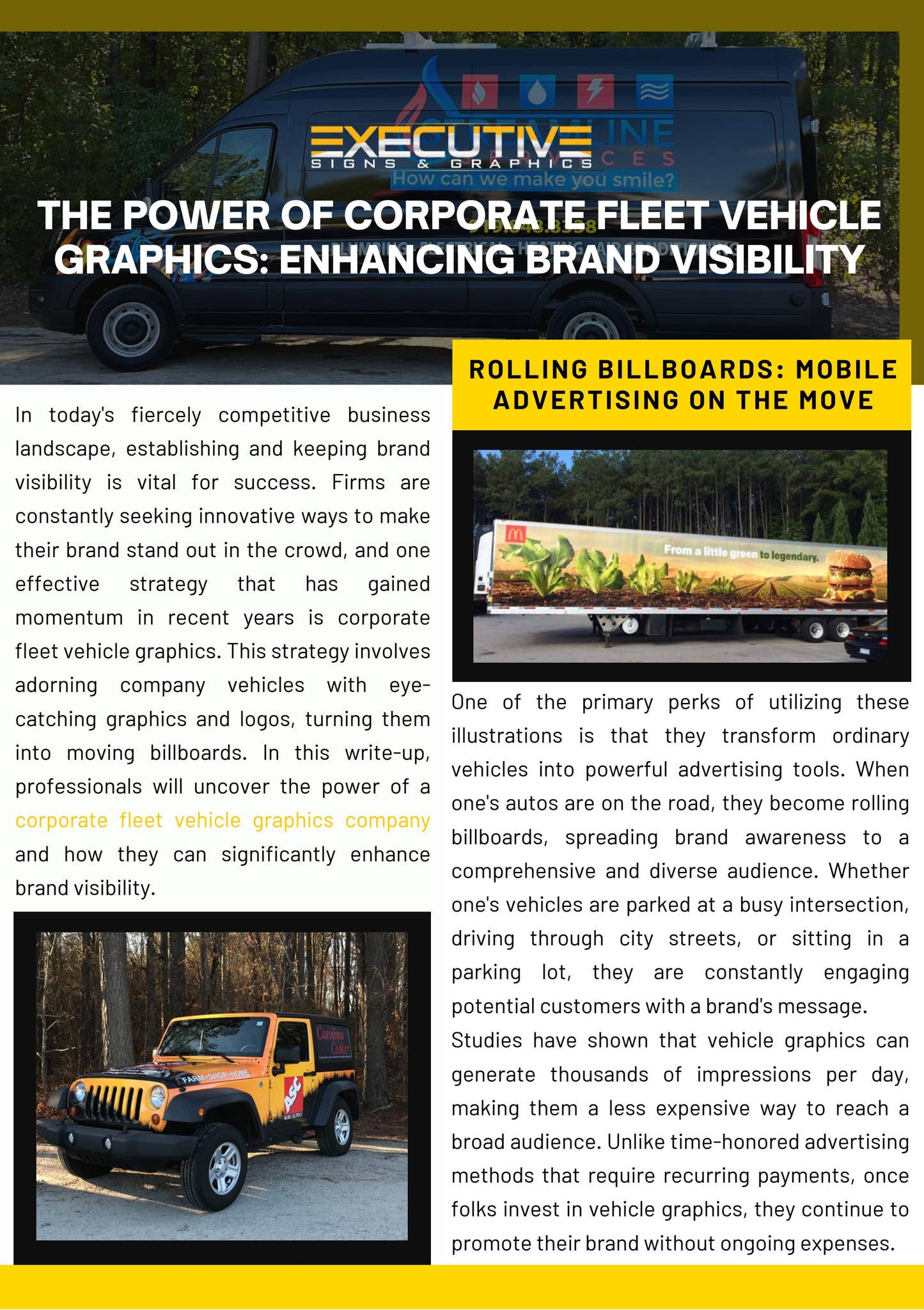 The Power of Corporate Fleet Vehicle Graphics: Enhancing Brand ...