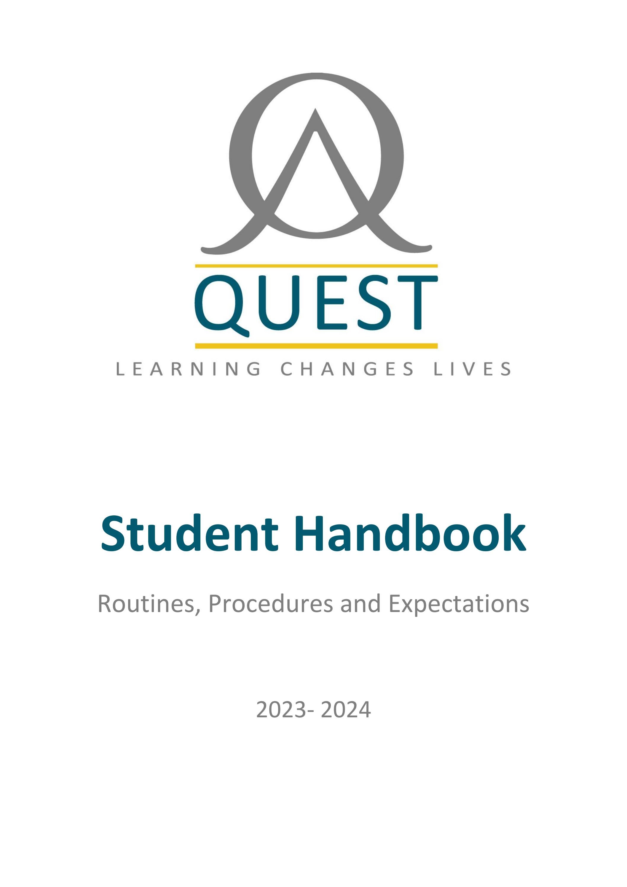 Quest Academy Student Handbook by Smarter Reach | Marketing for Schools ...