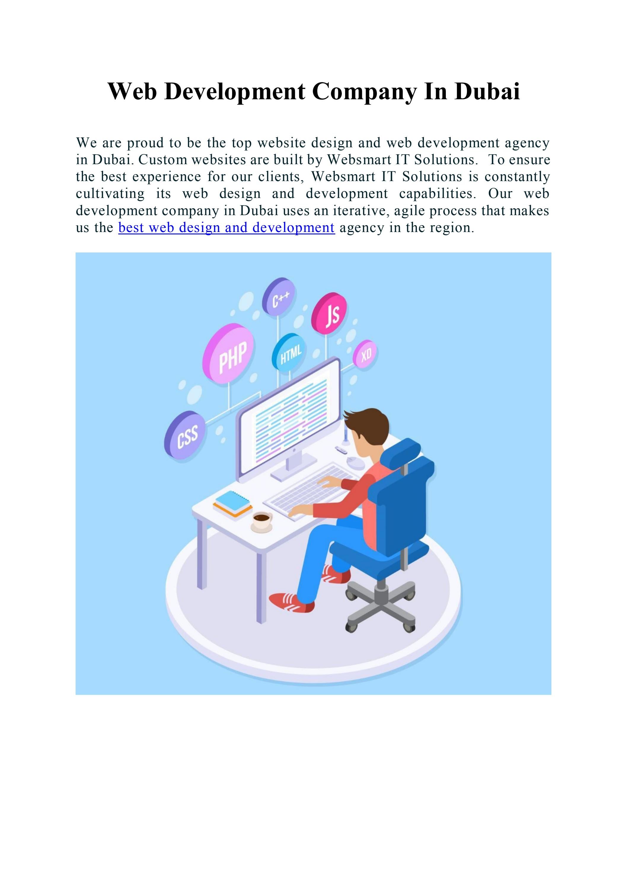 Web Development Company In Dubai by websmartit solutions - Issuu