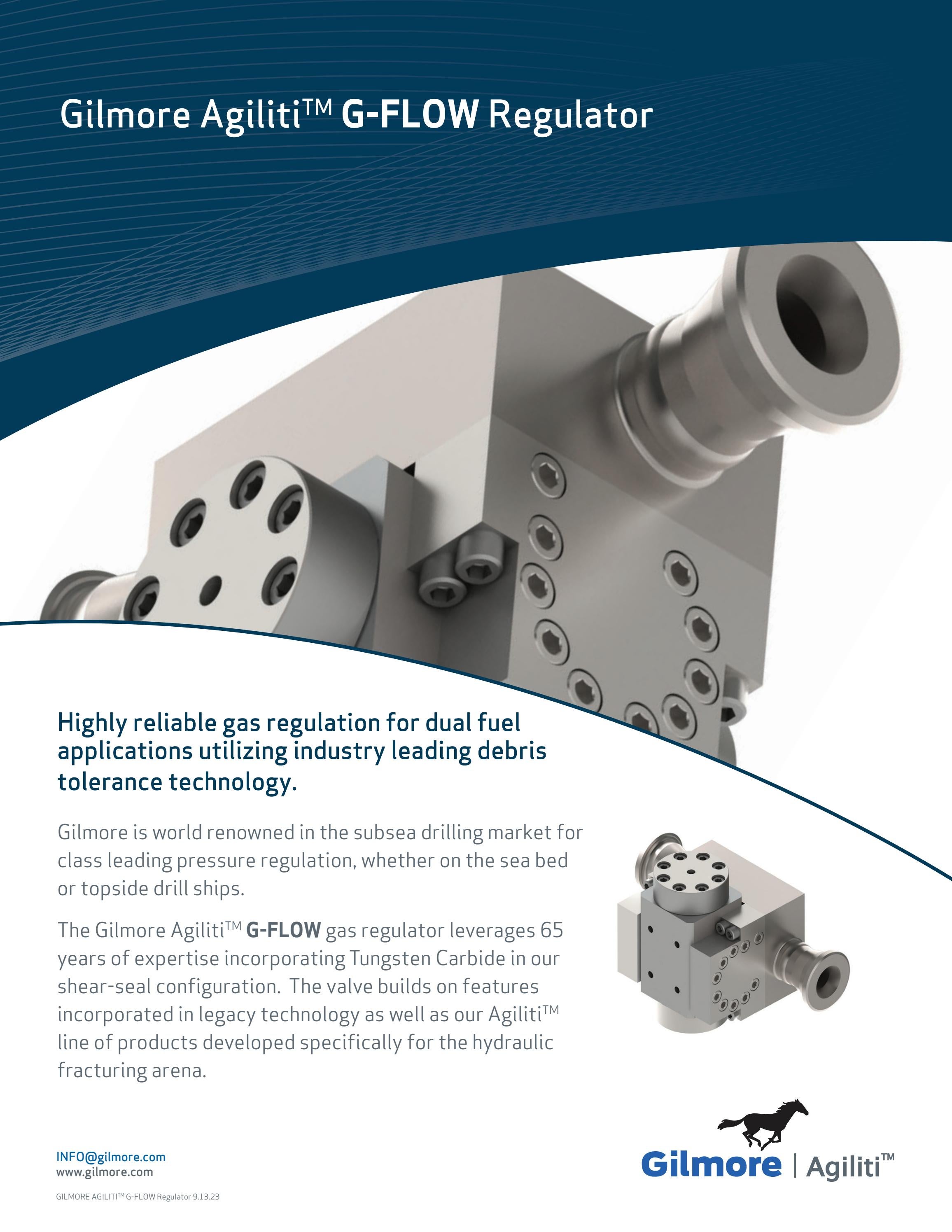 Gilmore Agiliti™ G-FLOW Regulator Product Sheet by Gilmore - Issuu
