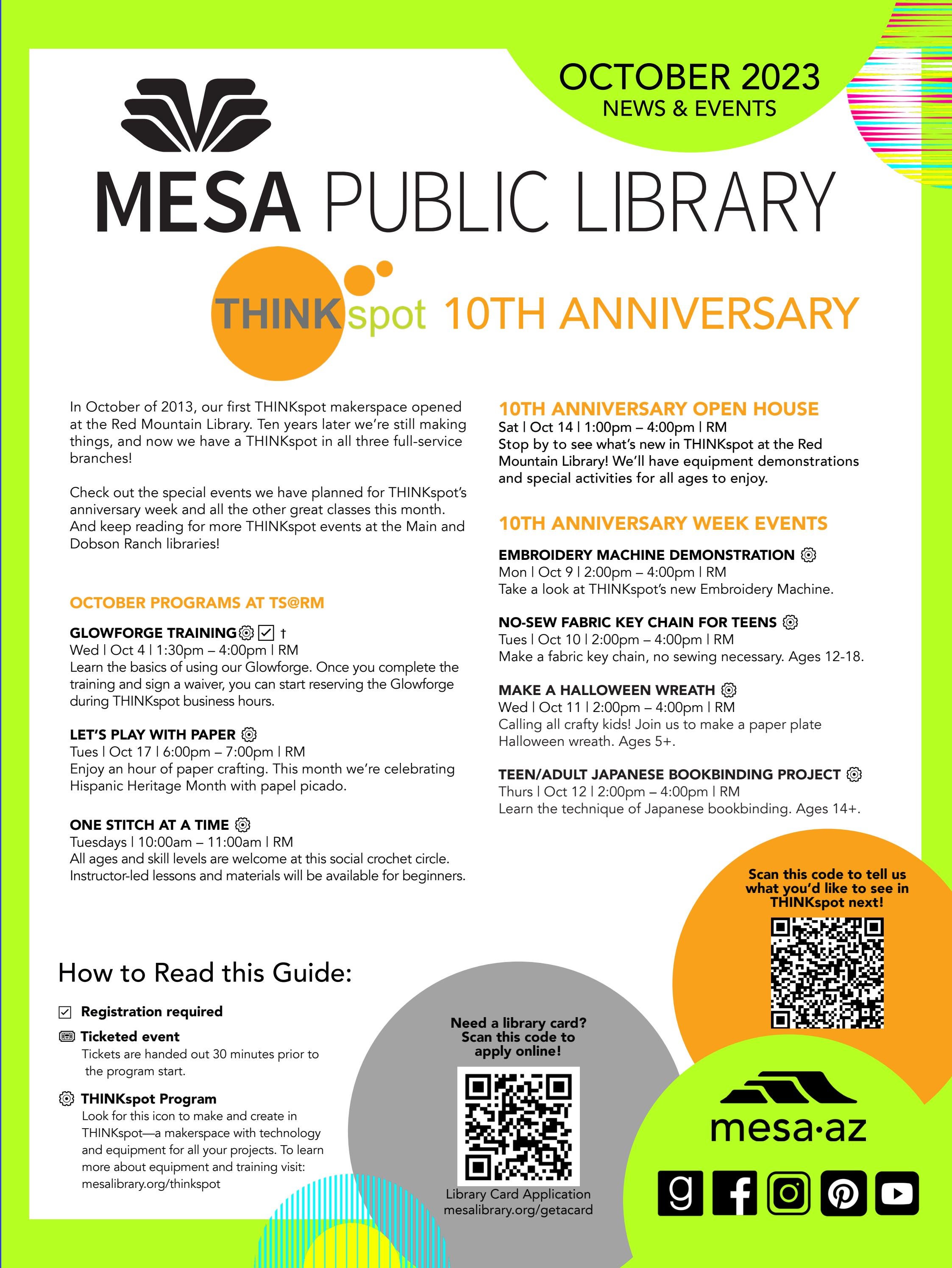 Mesa Public Library October 2023 Newsletter by City of Mesa, AZ - Issuu