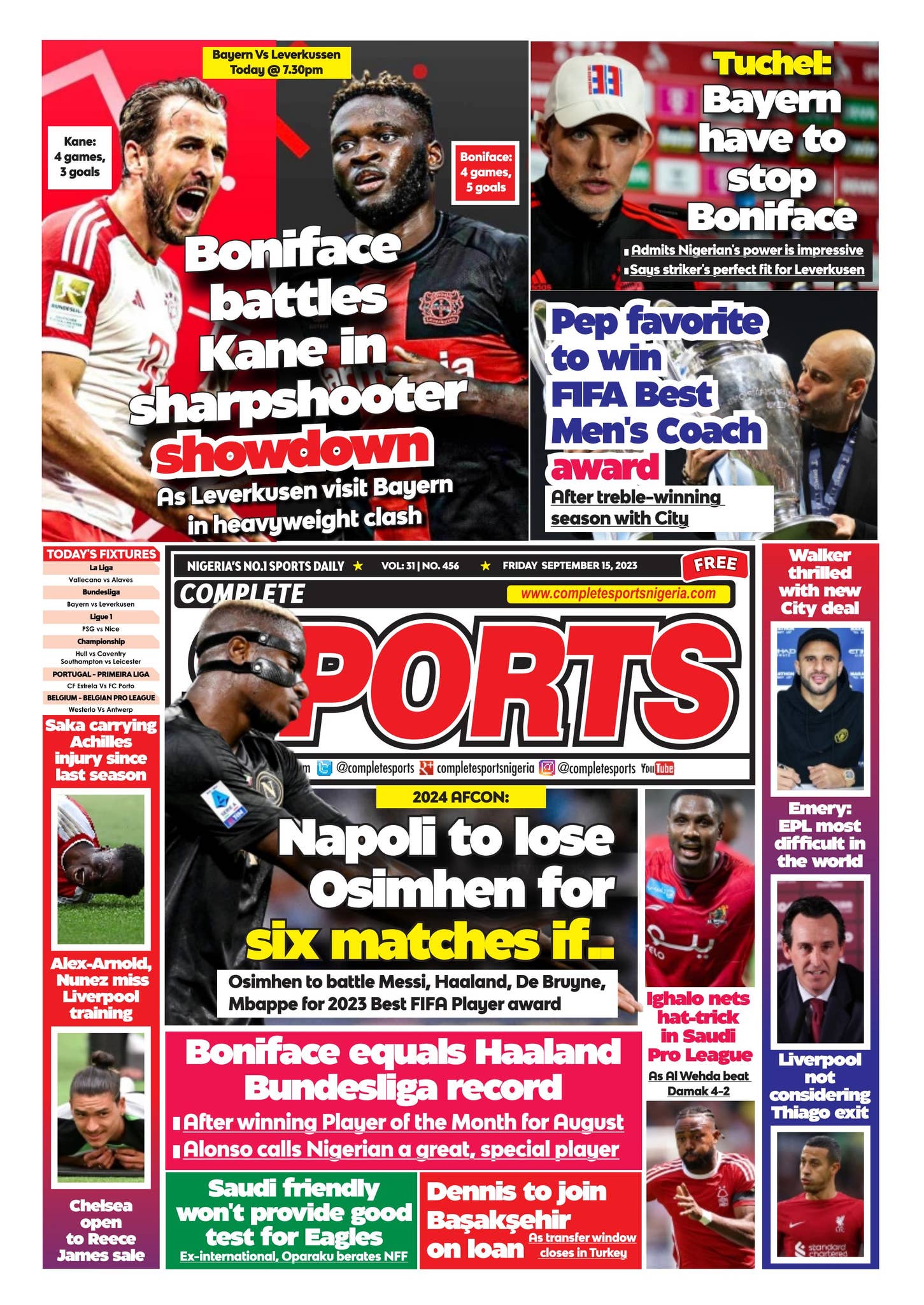 COMPLETE SPORTS - FRIDAY, SEP 15, 2023 by Complete Sports - Issuu